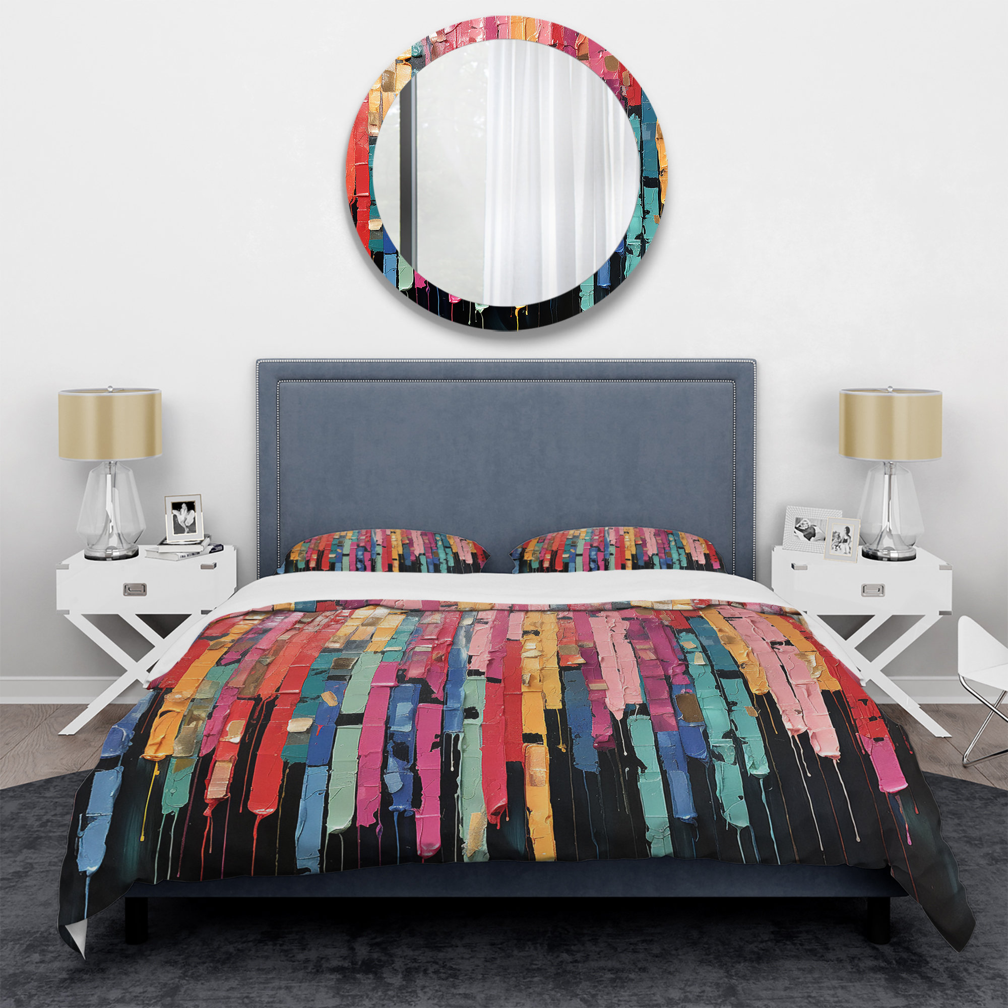 Design Art Pink Digital Melodic Fusion IV - Abstract Collages Duvet Cover Set - Wayfair Canada