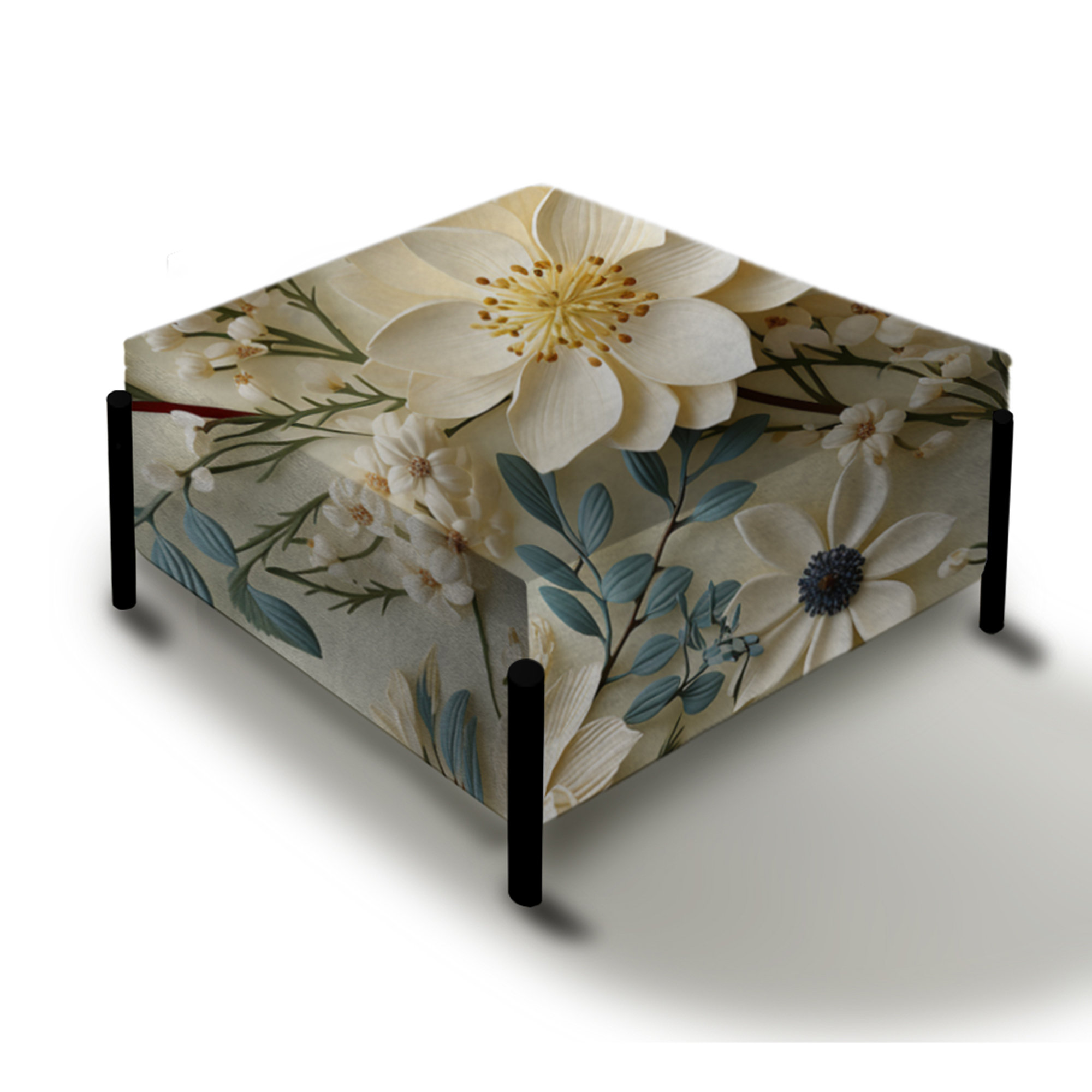 Design Art Radiant Lace Inspired Floral Botanic III - Floral Large ...