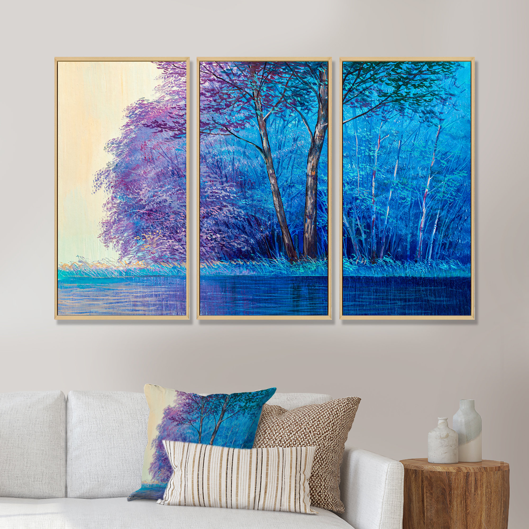 Winston Porter Colourful Happy Trees During Sunsrise VII - Farmhouse ...