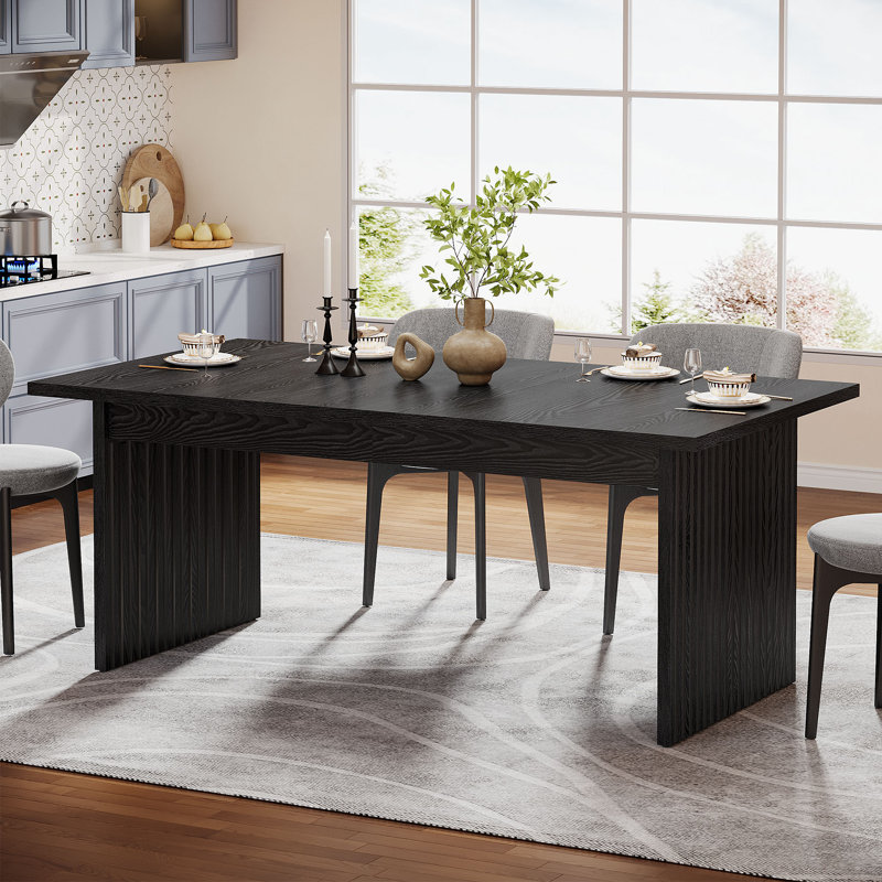 Wrought Studio™ 63" Rectangular Dining Table For 6 People | Wayfair
