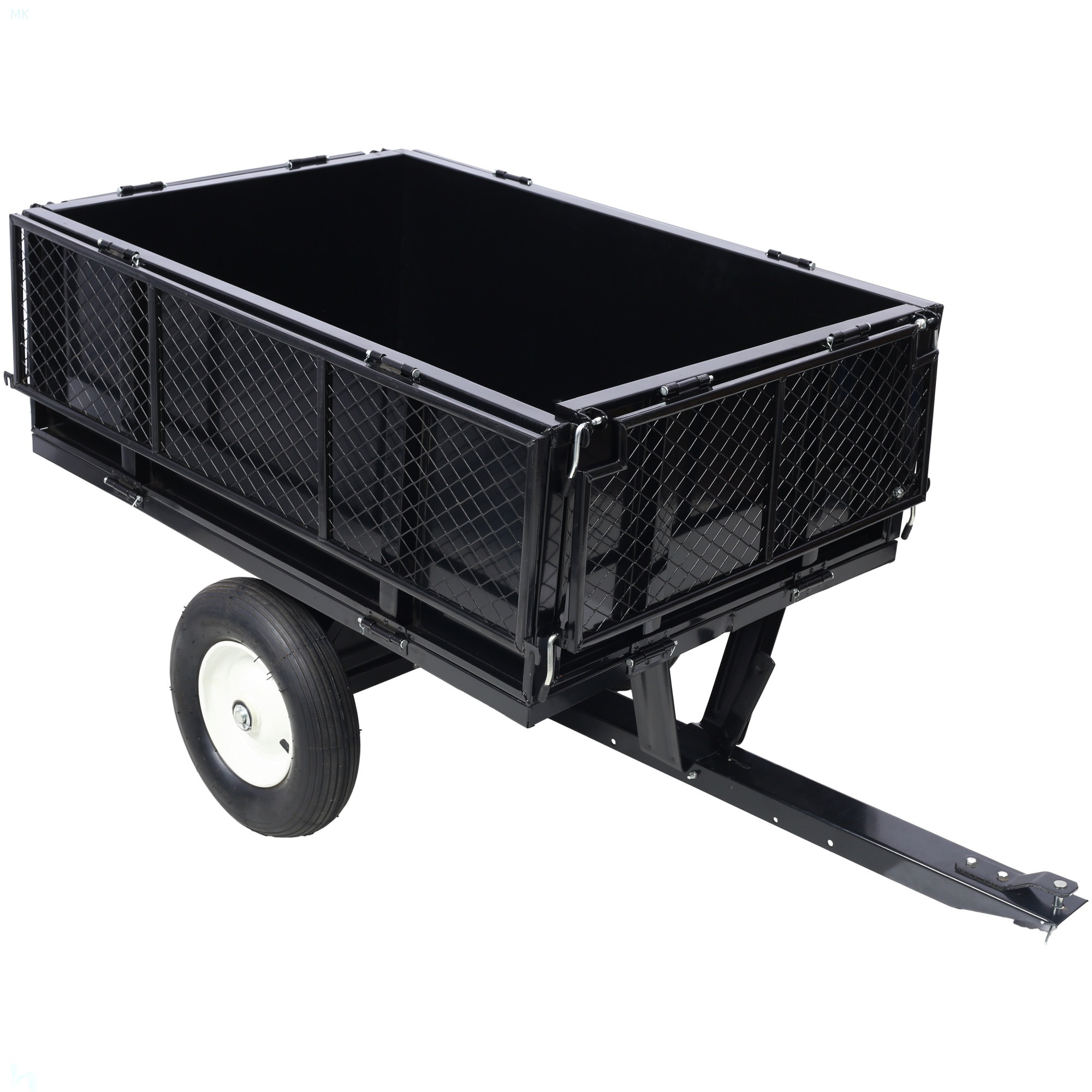 Myhomekeepers ATV Trailer Steel Dump Cart, 750Lbs 22 Cubic Feet Utility ...
