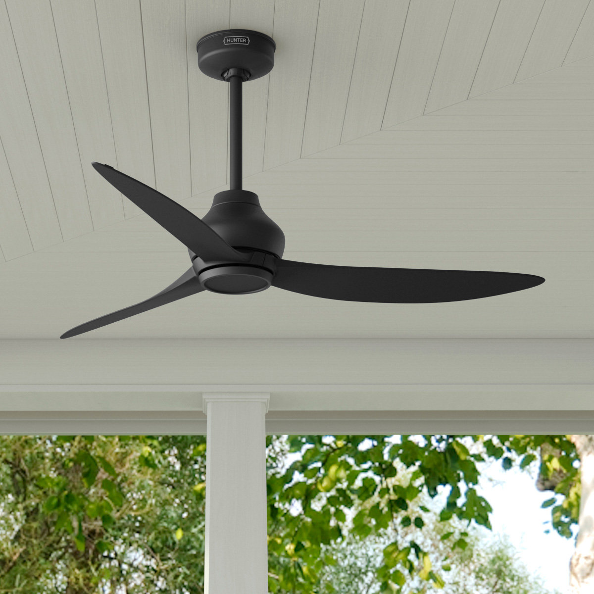 Hunter Fan Hunter 52 Inch Mazzini ENERGY STAR® Damp Rated Ceiling Fan ...