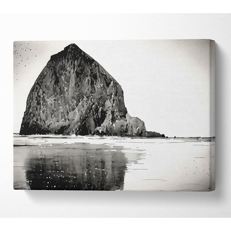 Alpen Home Rock In Black And White - Wrapped Canvas Art Prints ...