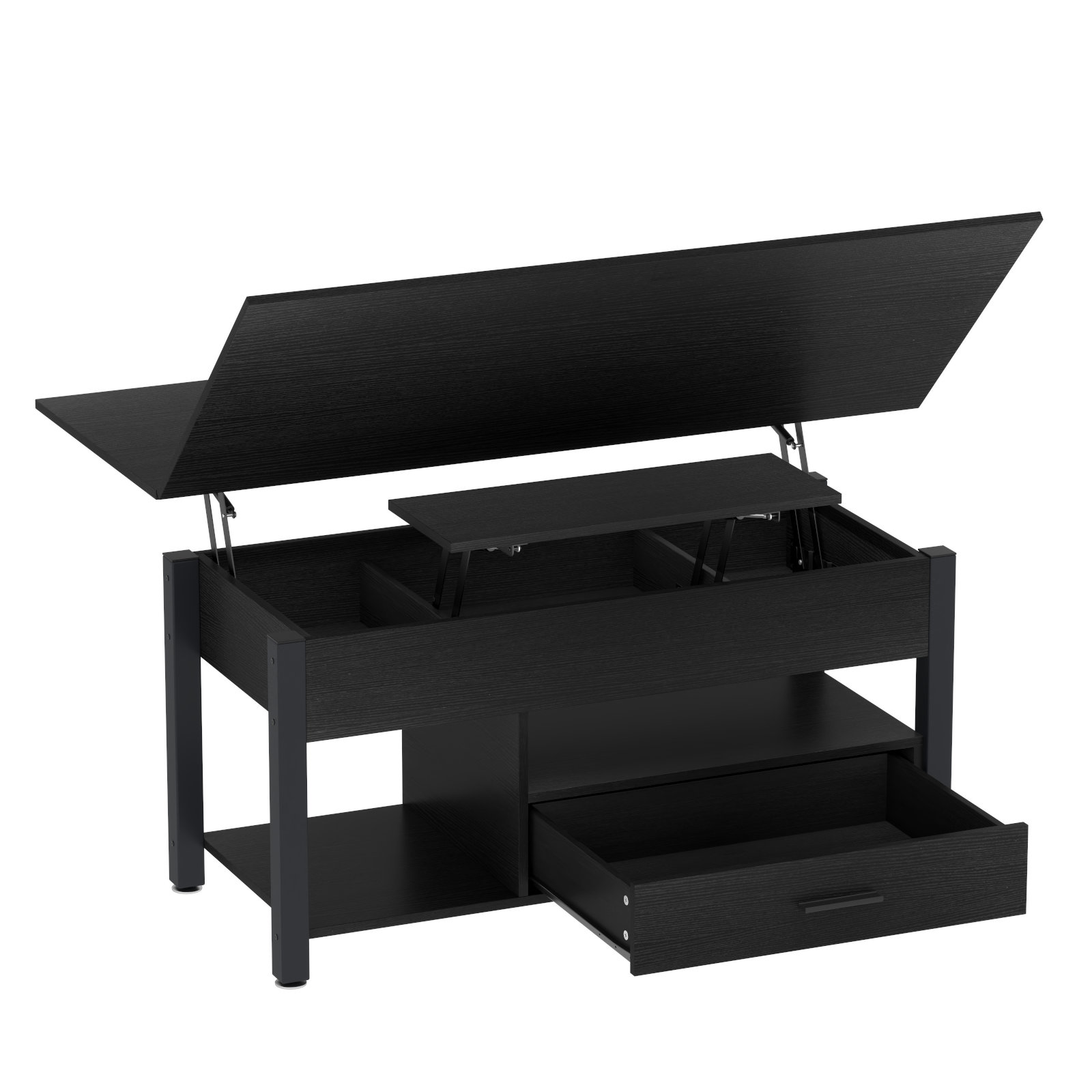 17 Stories Lift Top Coffee Table, Multi-Function Convertible Coffee ...