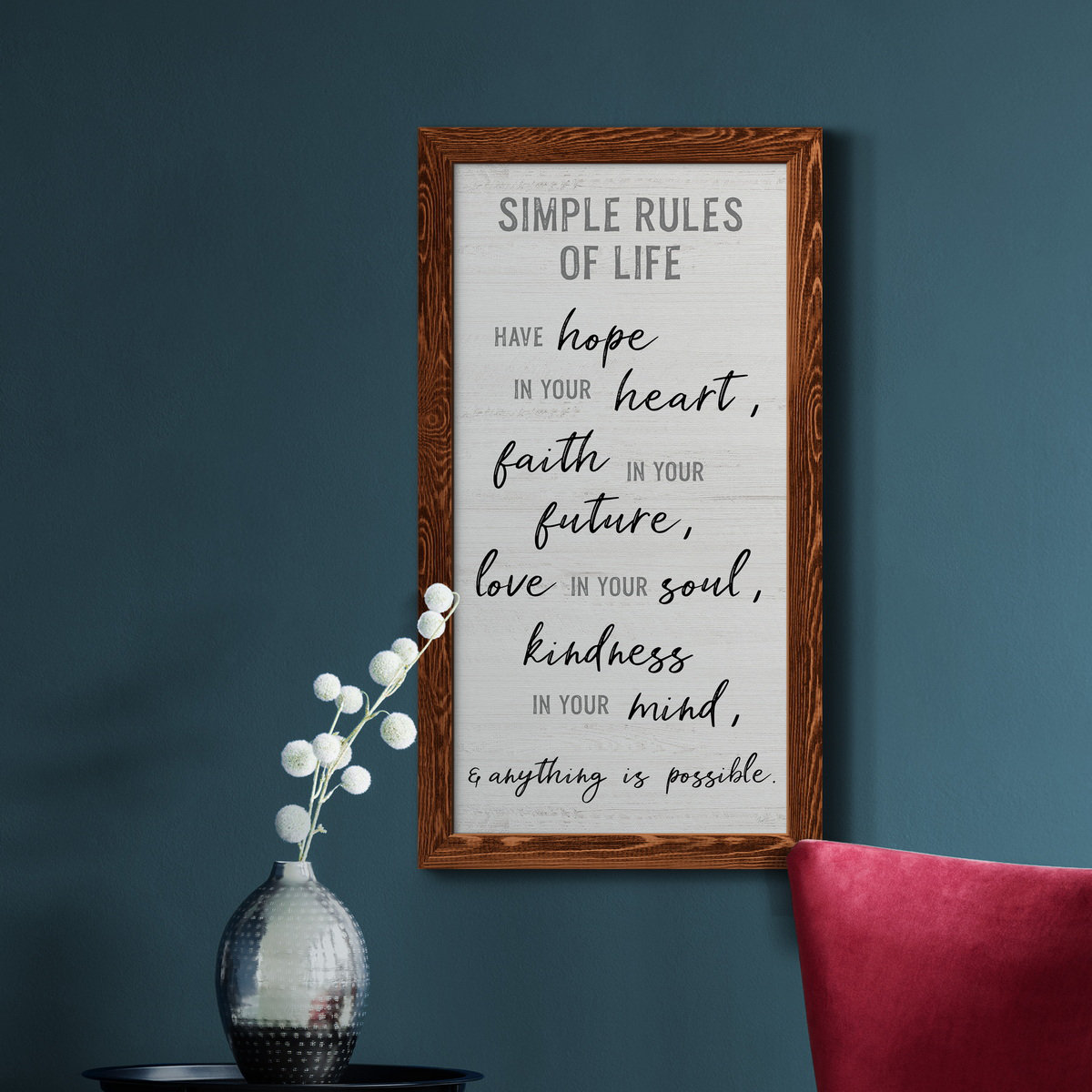 Wexford Home Simple Rules Of Life-Premium Framed Canvas - Ready To Hang ...