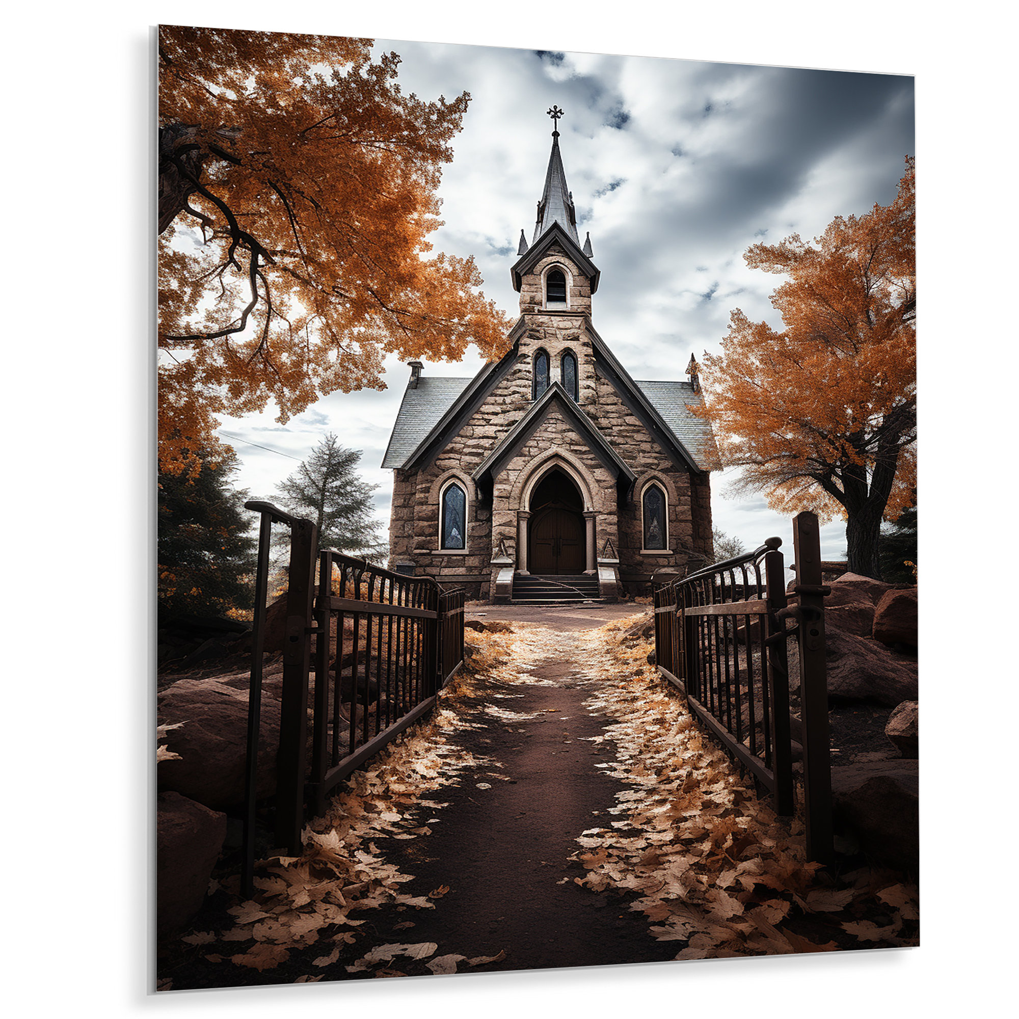 Winston Porter Church Serenitys Gate - Landscape Church Metal Wall Art ...
