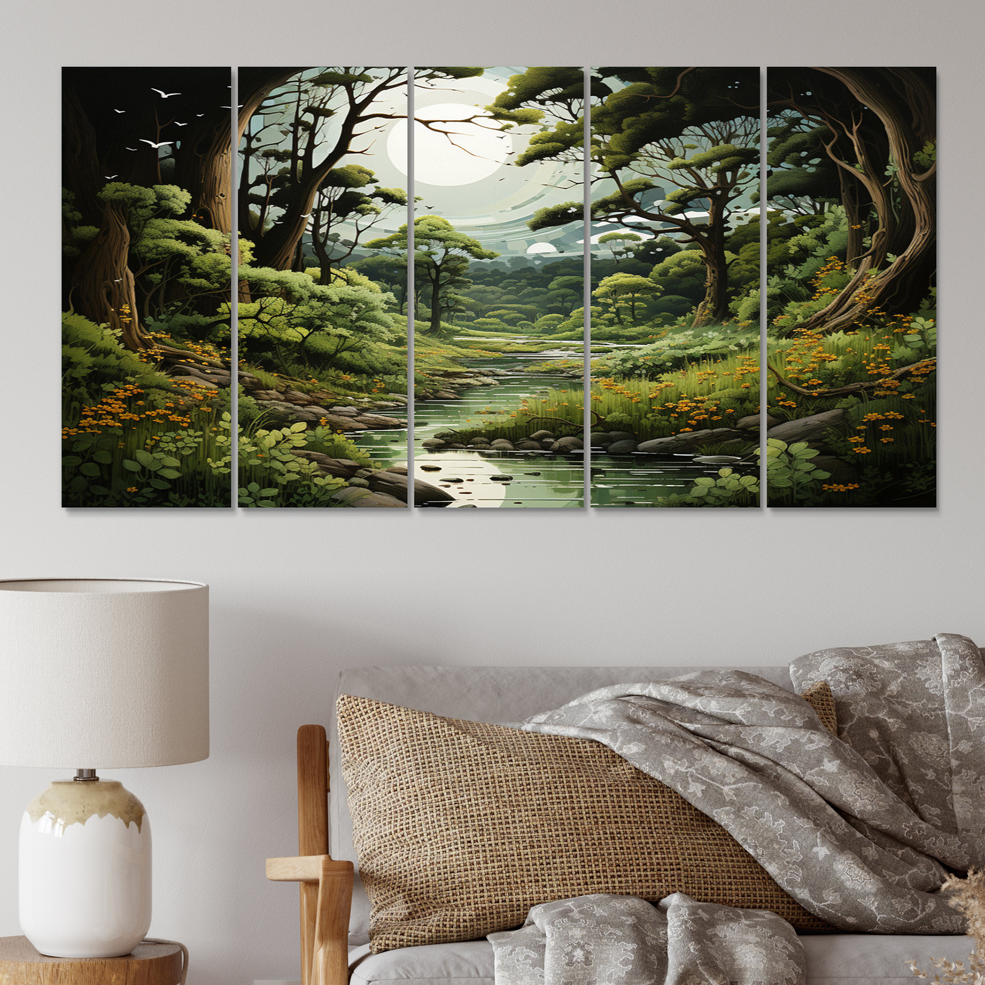 Millwood Pines Forest Whispering Woods Pastoral I On Metal 5 Pieces Set ...