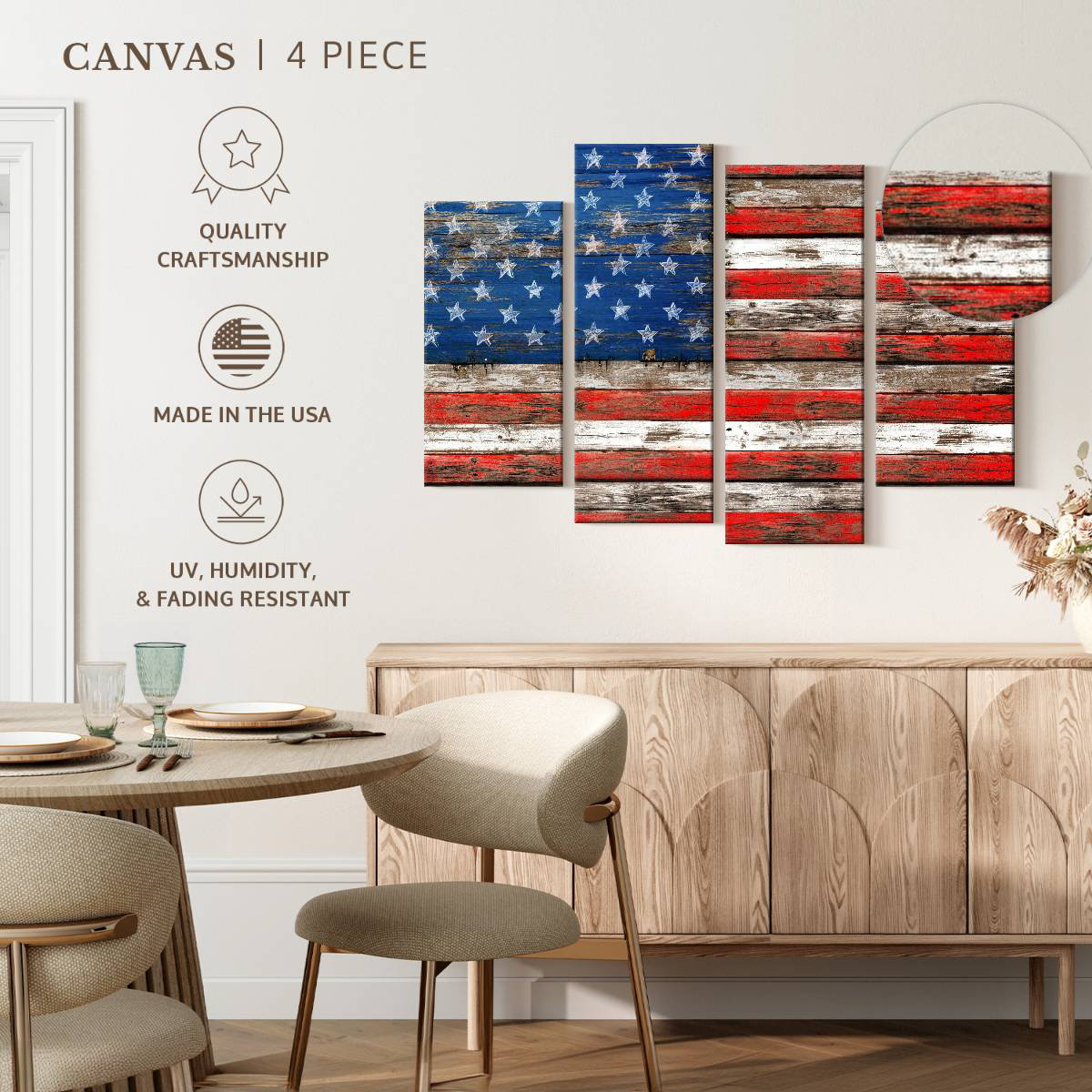 Ebern Designs Borges USA Vintage Wood | Wayfair