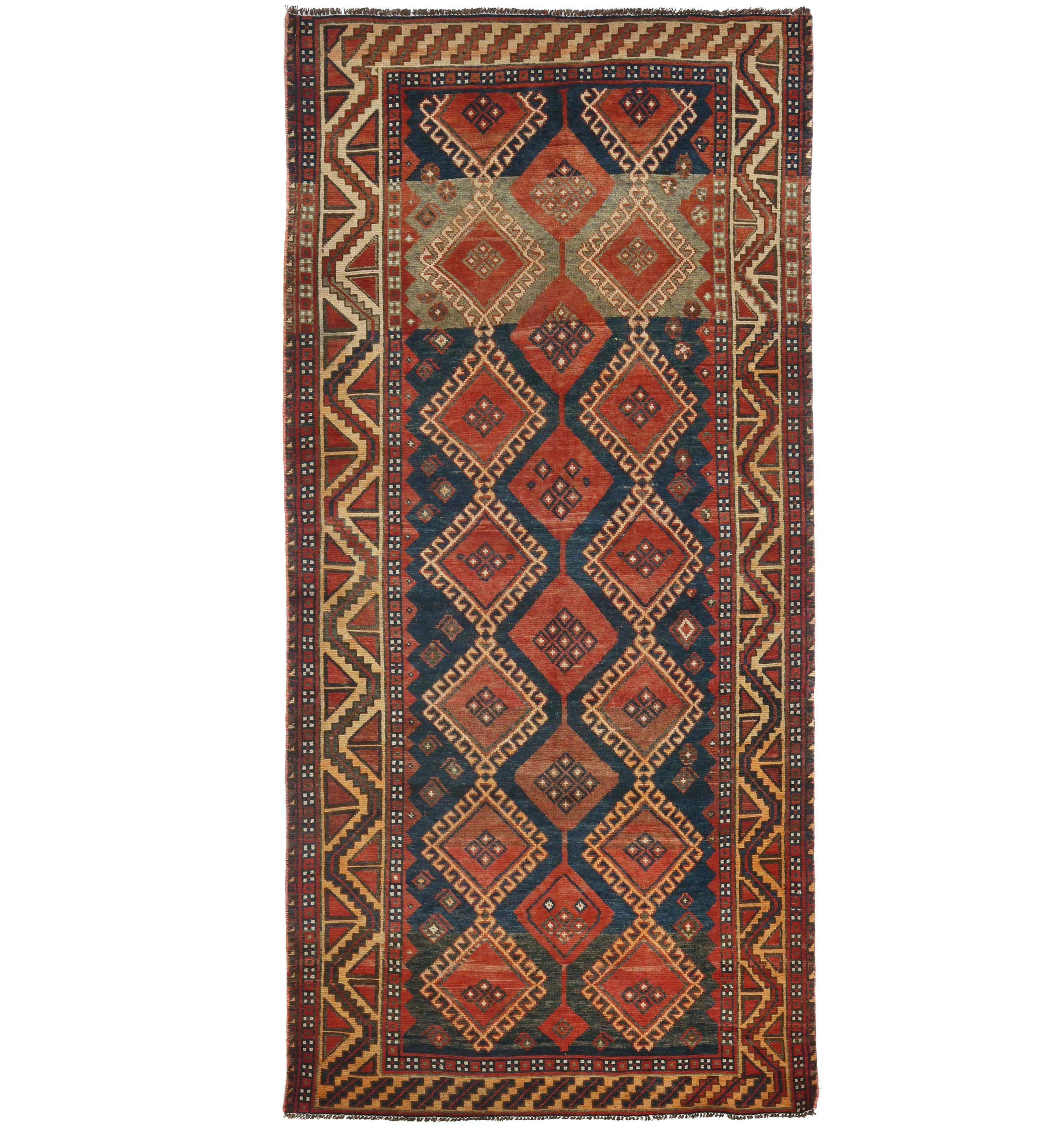 ADMINRUGS One-of-a-Kind Muted Red Tribal 4X9 Oriental Area Rug | Wayfair