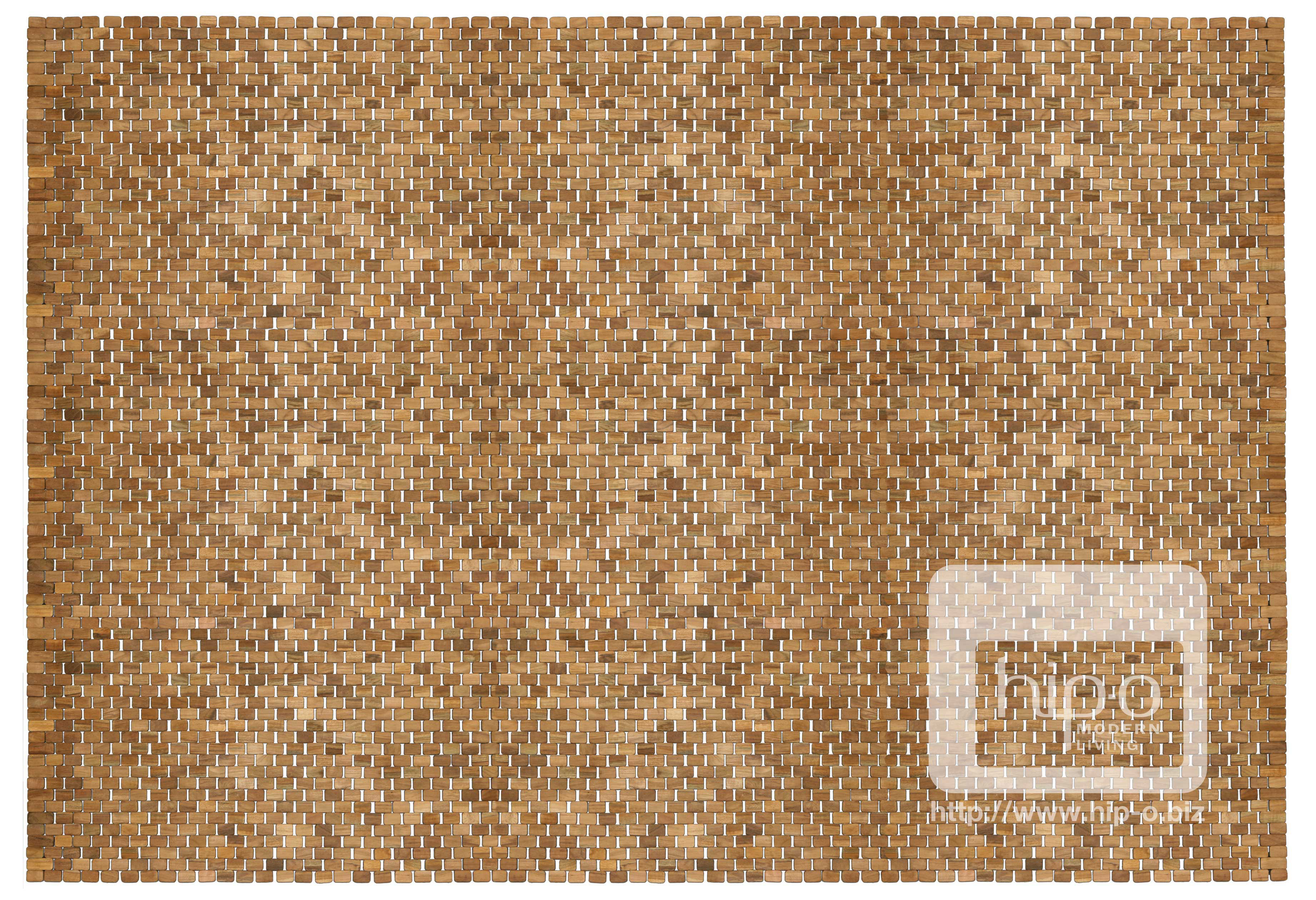 Hip-O Modern Living Geometric Handmade Flatweave Brown Teak Indoor ...