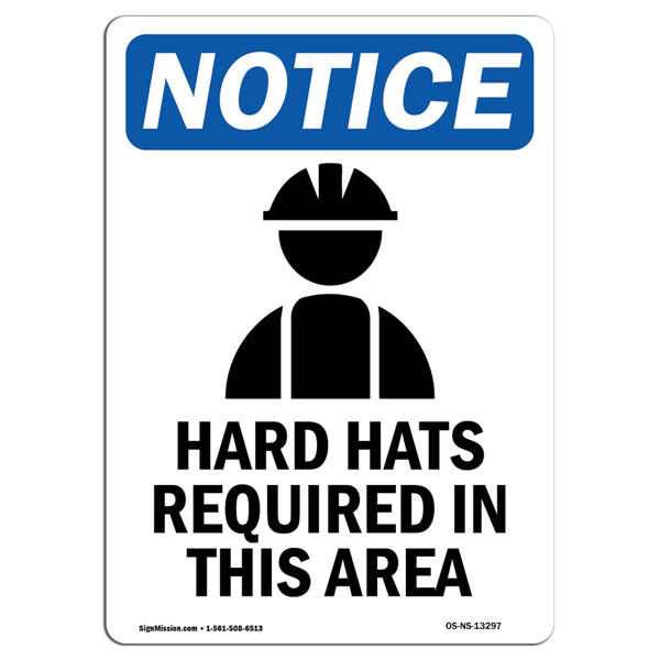 SignMission Hard Hats Required Sign with Symbol - Wayfair Canada