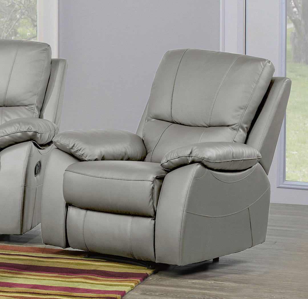 Winston Porter Almodovar 37" Wide Genuine Leather Manual Standard ...