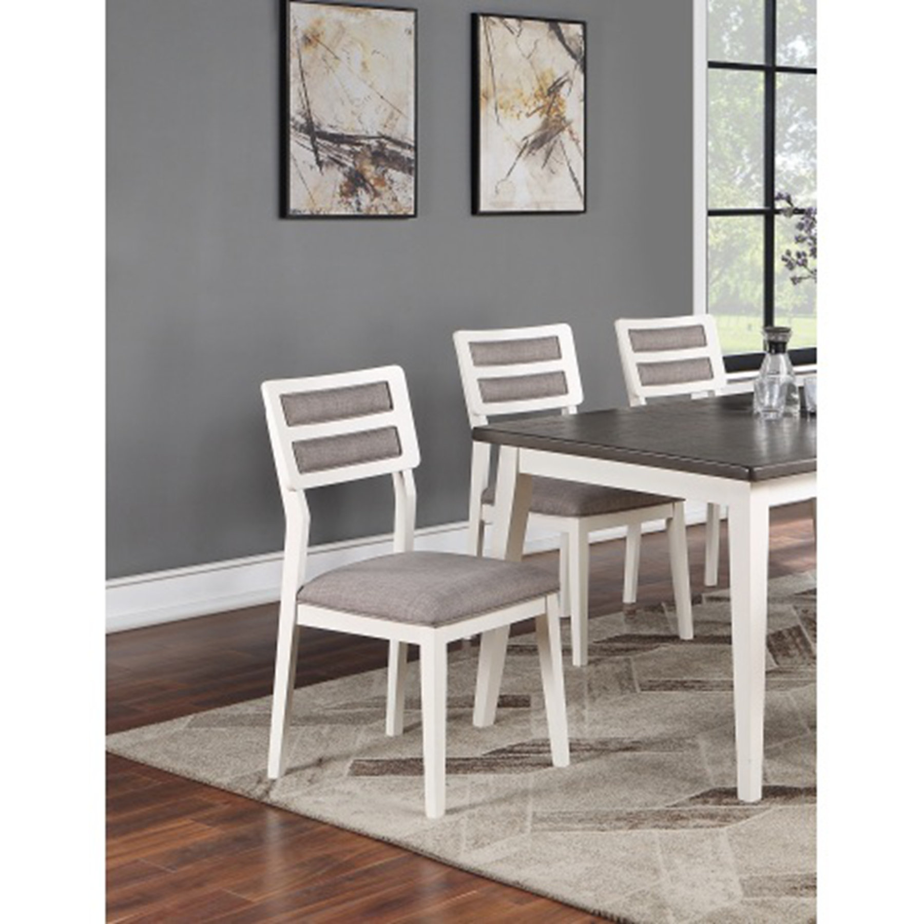 Lark Manor Beautiful Unique Set of 2 Side Chairs Kitchen Dining Room ...