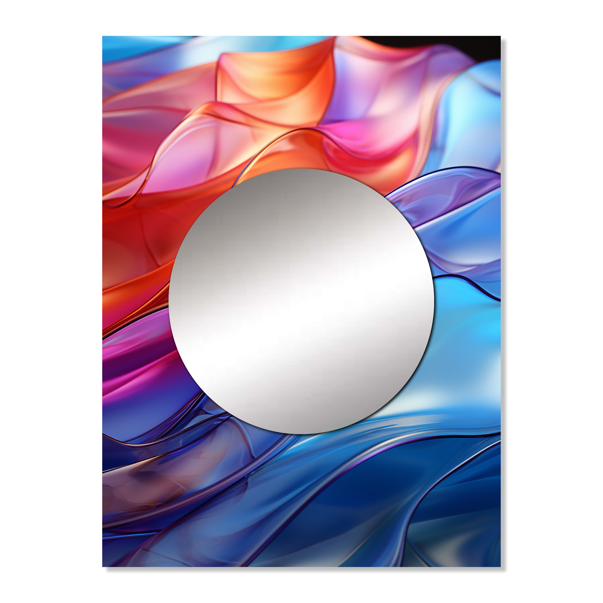 East Urban Home Sufjan Rainbow Abstract Refractions I - Rainbow Unique Wall Mirror, Traditional ...