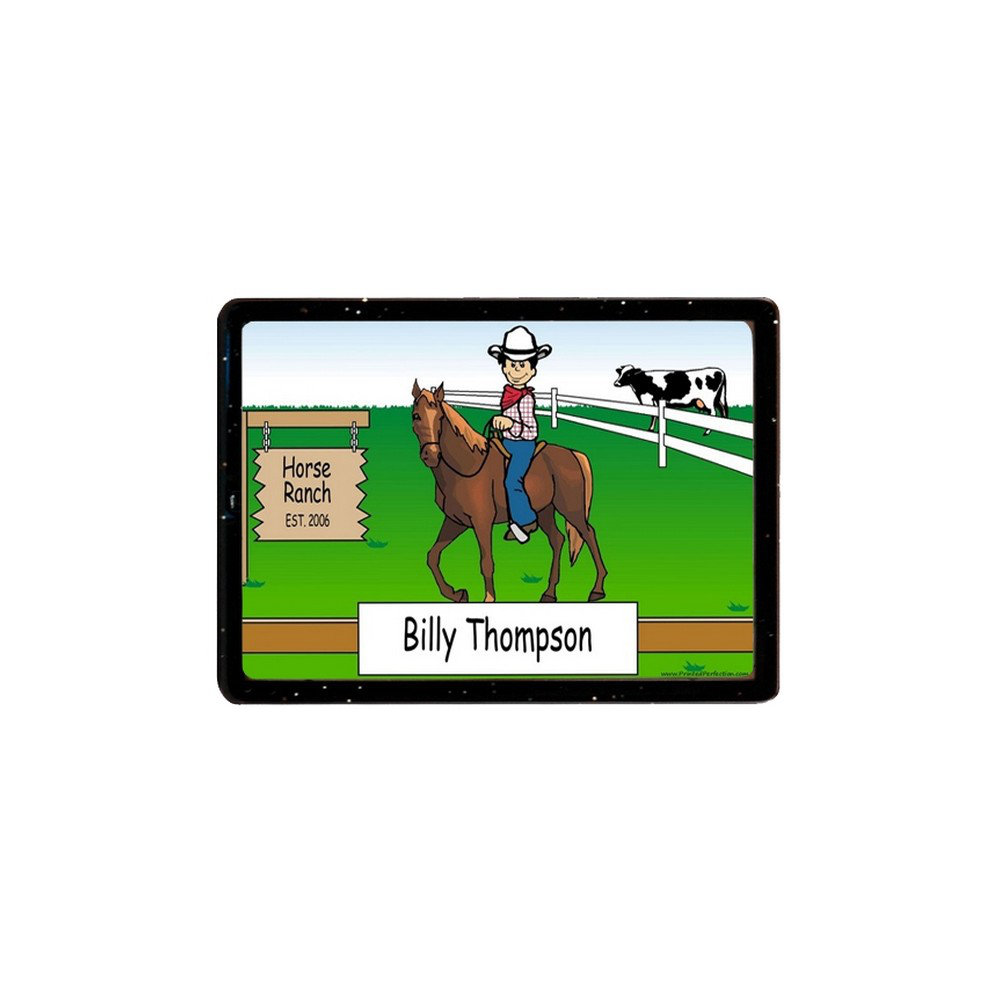 Printed Perfection Personalized Cowboy Acrylic Magnet - Great Gift ...