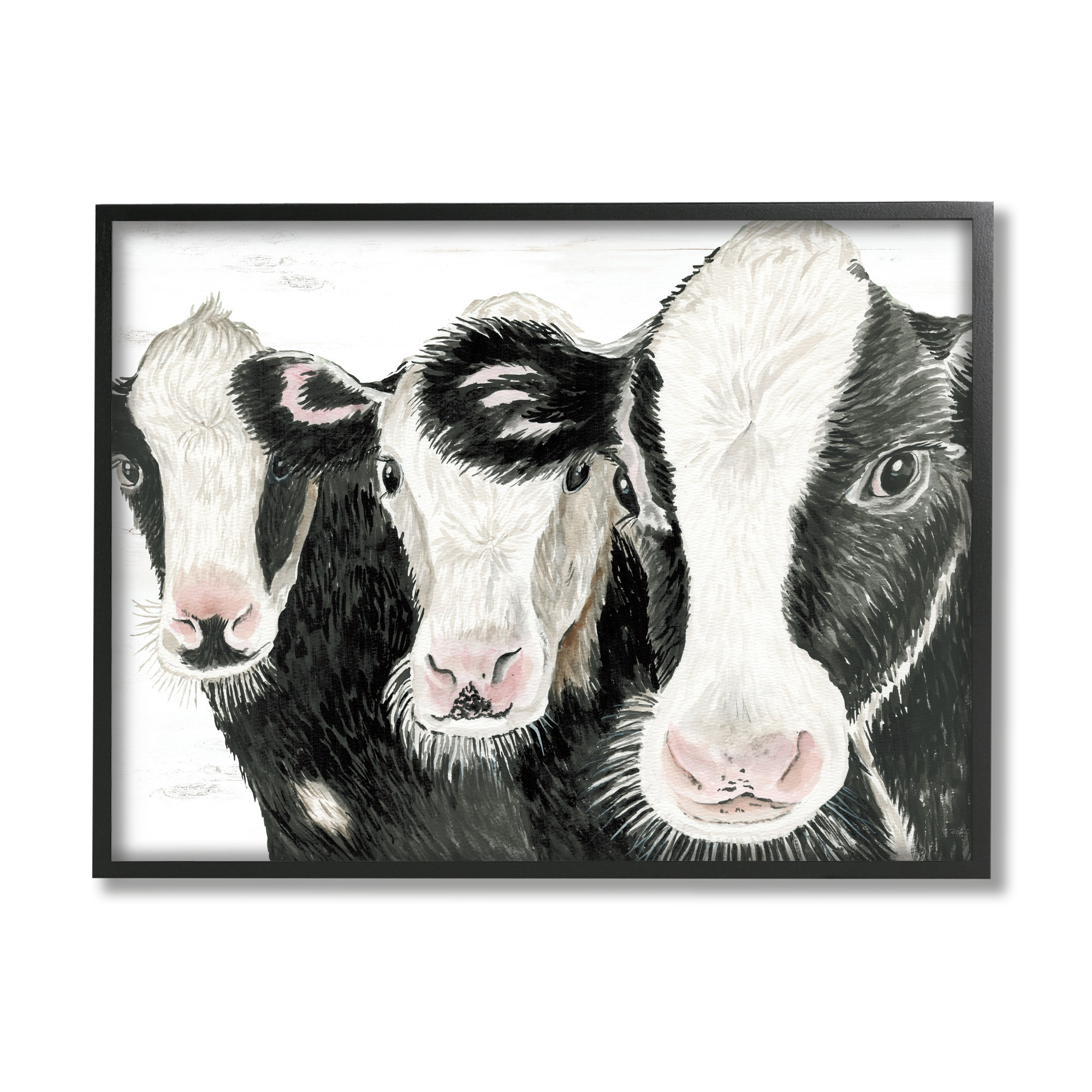 Stupell Industries «Three Cows Farm Portrait Trio» par Cindy Jacobs ...