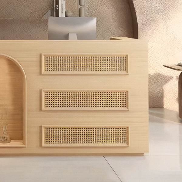 LKIWXAQ RECEPTION DESK Computer Desk With Front Desk Design 86.61'' W ...