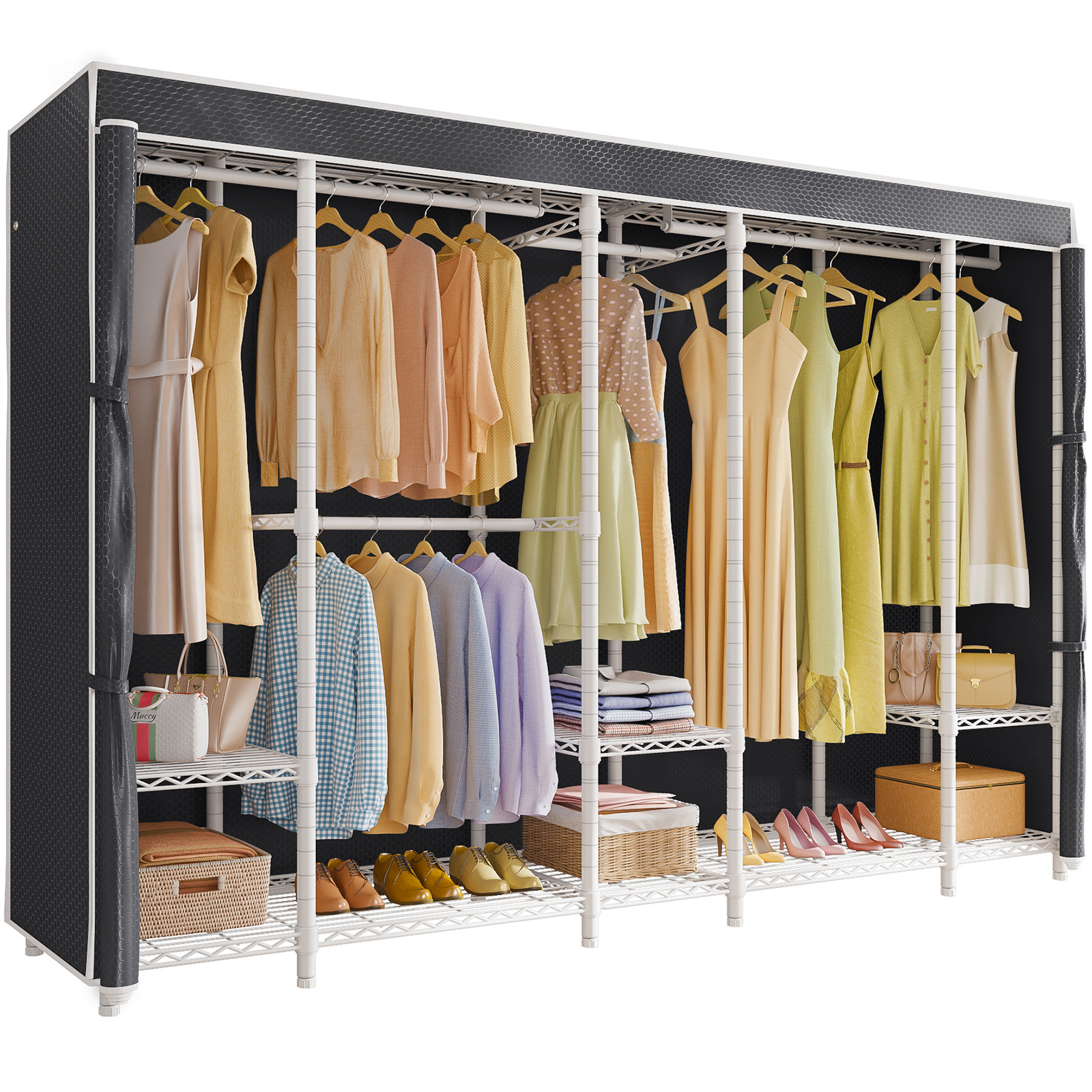 VIPEK V50i Black Portable Closet Rack with Upgarded Polyester Cover ...