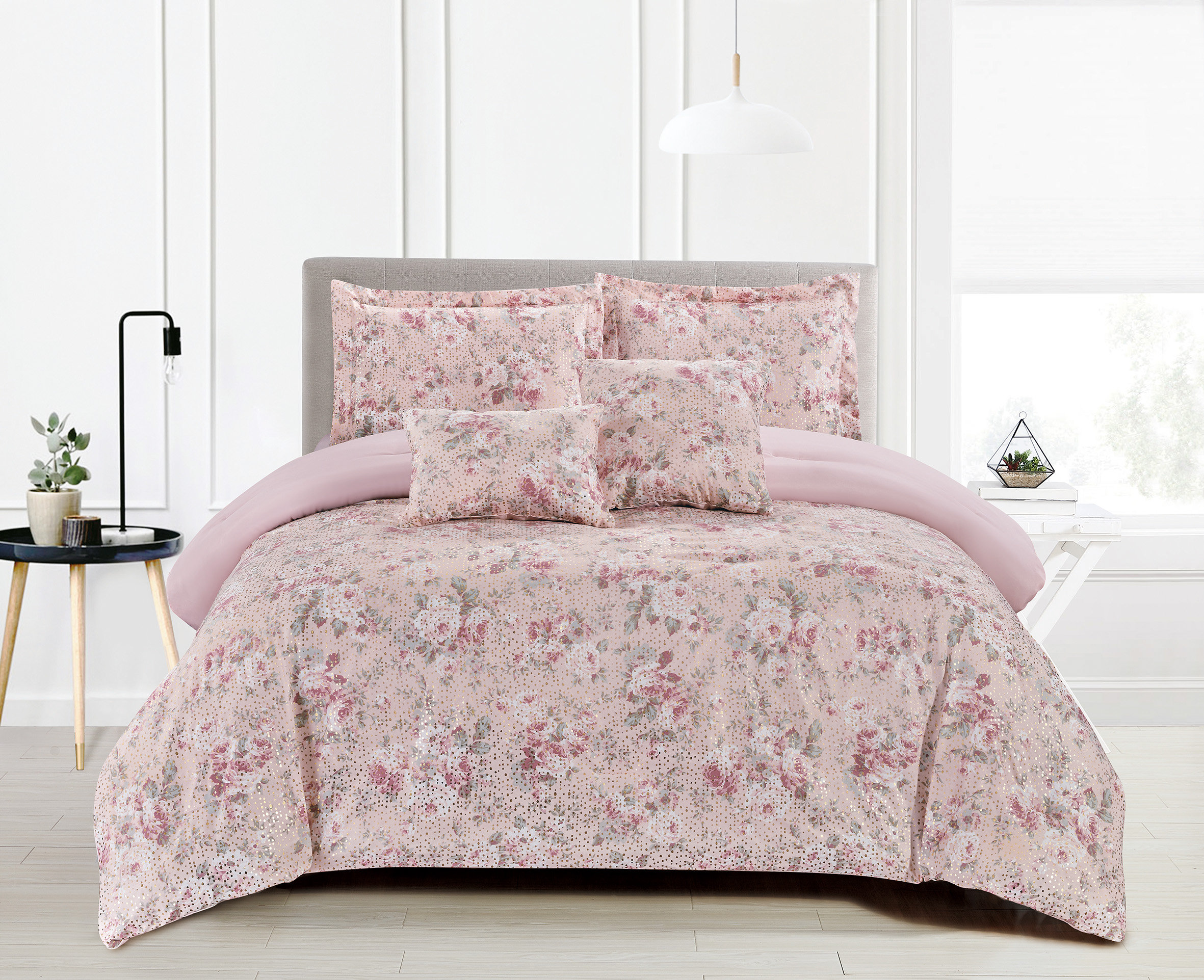 Spirit Linen Metallic Comforter Set Multi - Wayfair Canada