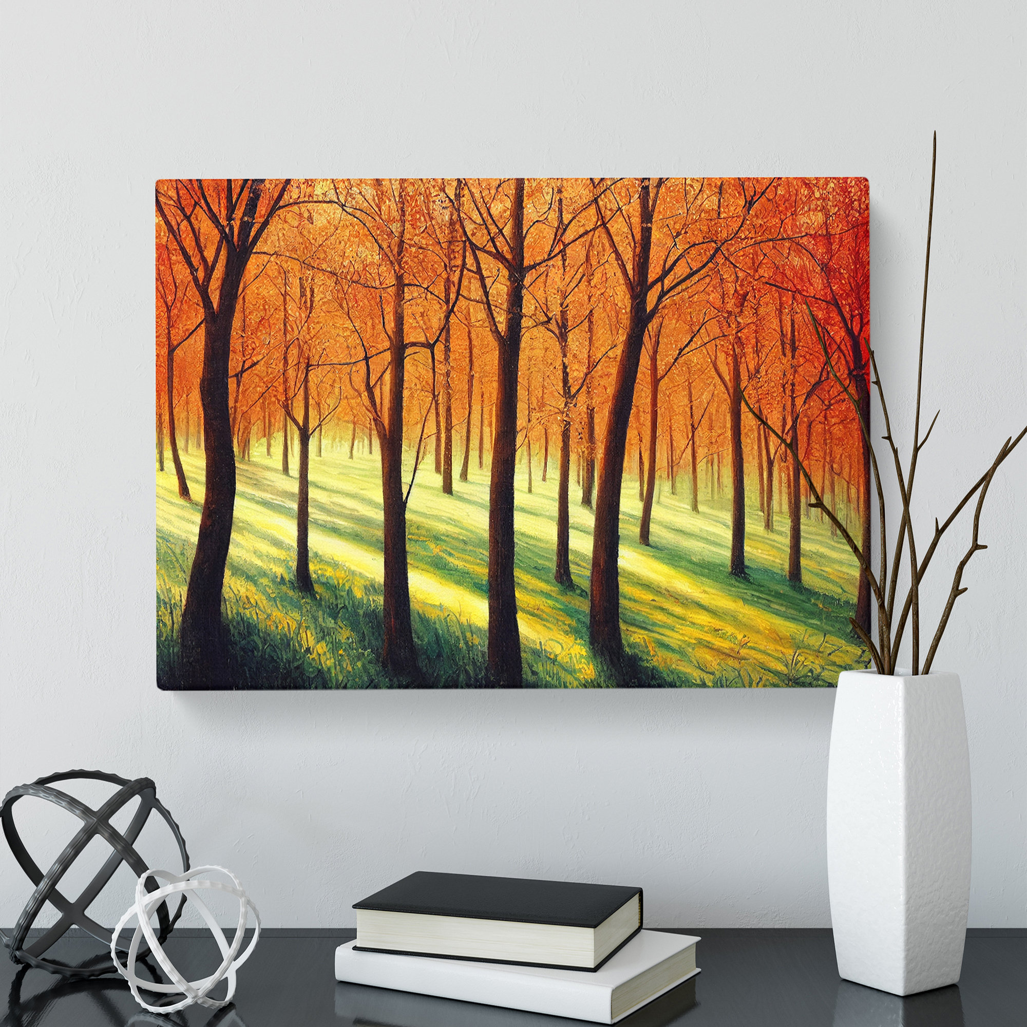Alpen Home Spring Forest Sunlight - Wrapped Canvas Painting | Wayfair.co.uk
