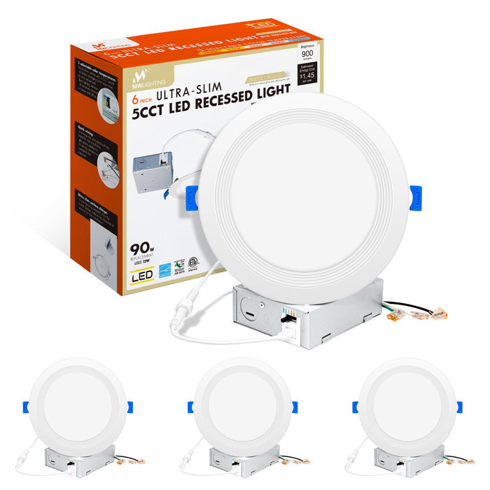 MW LIGHTING 6 Inch Canless 5 Selectable Color Temperature Ultra-Slim ...