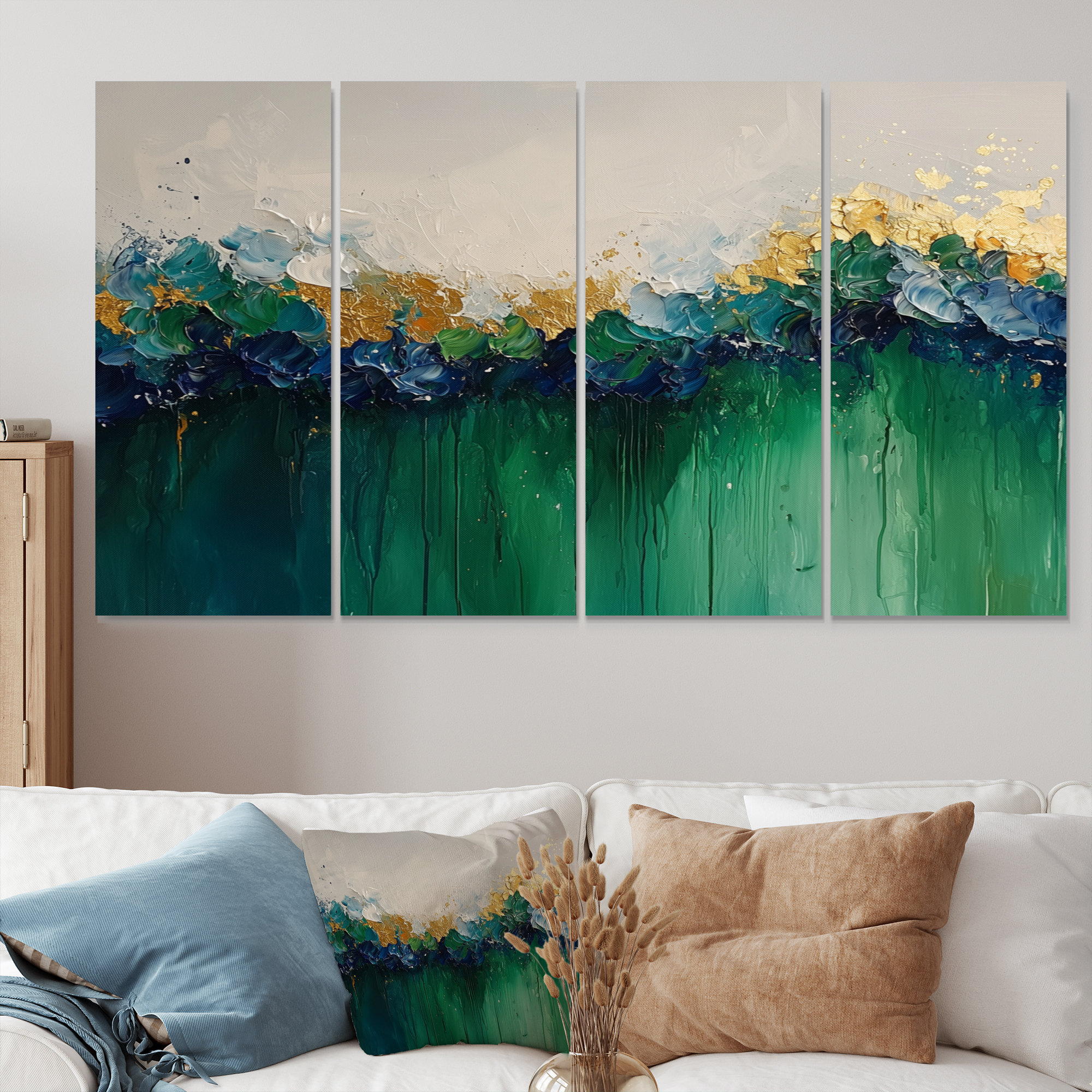 Wrought Studio™ Neo Expressionism Of Rhythic Drizzle Flowers III ...