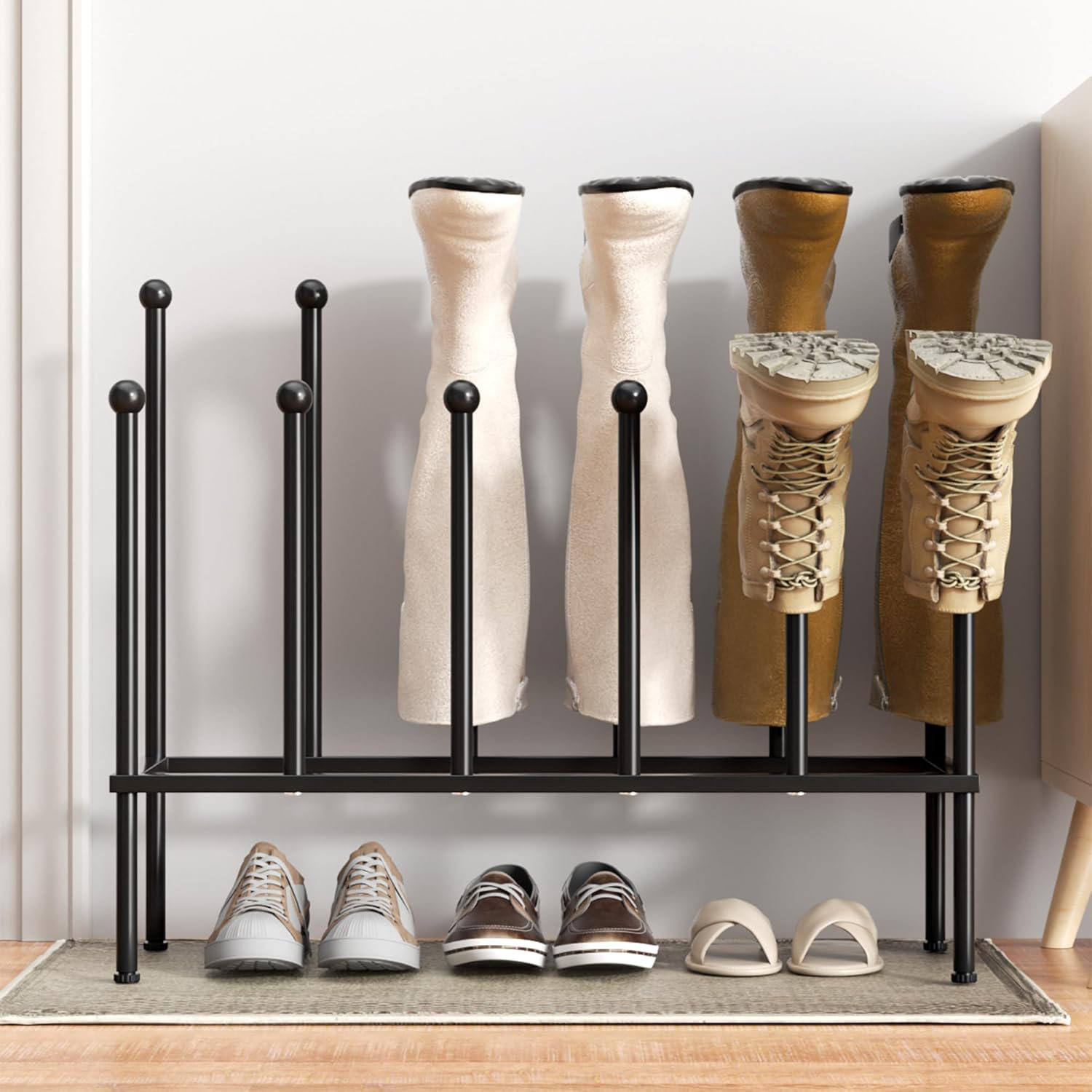 Rebrilliant Boot Rack Organizer, Metal Free Standing Shoe Racks For ...