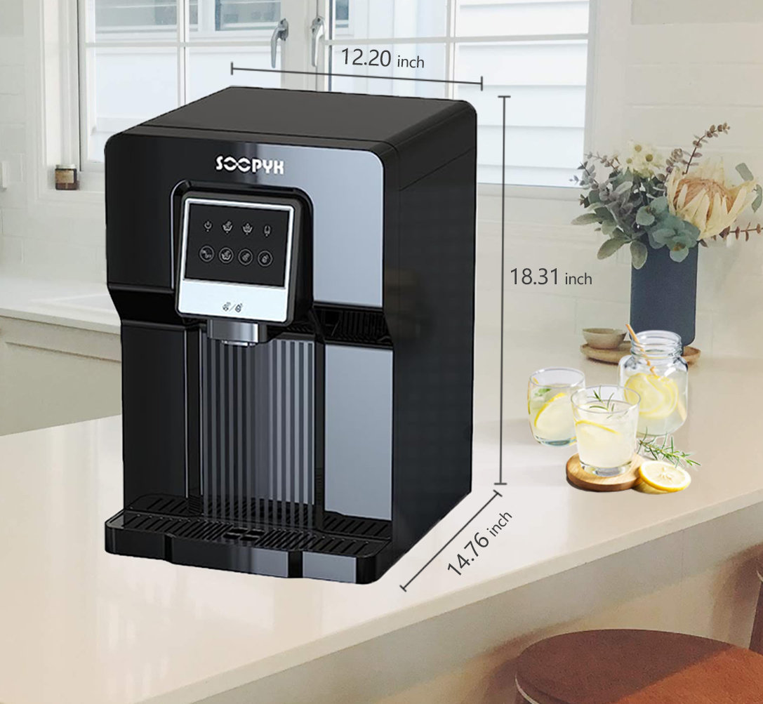 Soopyk Countertop Bottleless Water Dispenser Ice Maker with Water Line ...