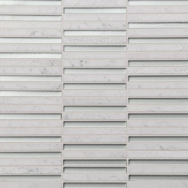 Bedrosians Kaikos 11" x 11" Glass Patterned Wall & Floor Tile | Wayfair
