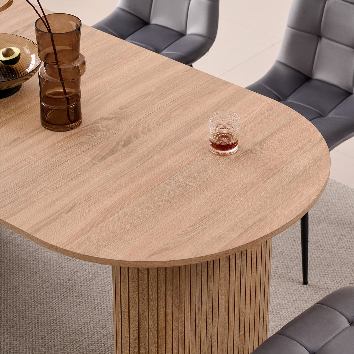 Ebern Designs 70.8" Oval Dining Table For 4, Modern Farmhouse Kitchen ...