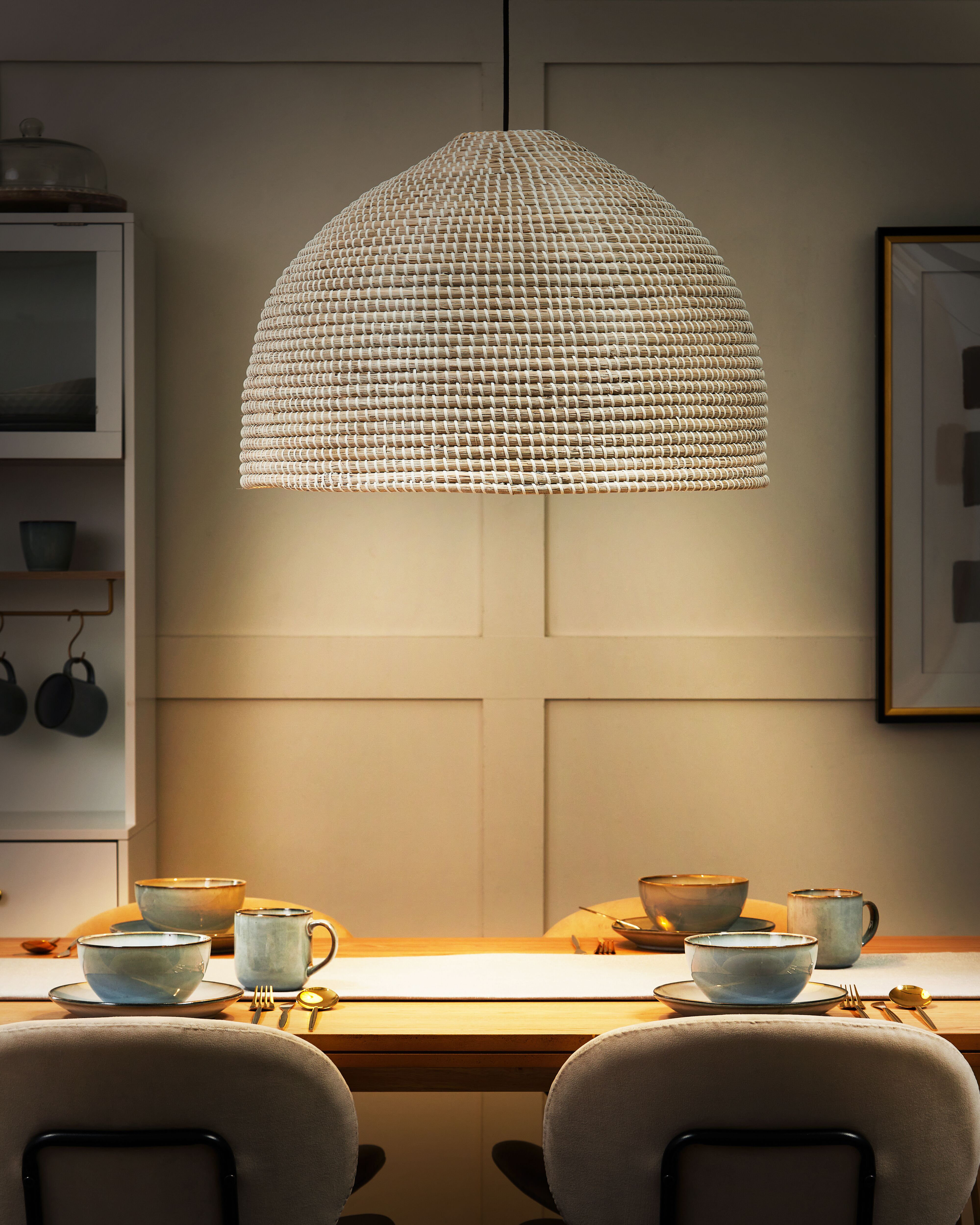 17 Stories Anndi 1 - Light Natural Drum Pendant | Wayfair.co.uk