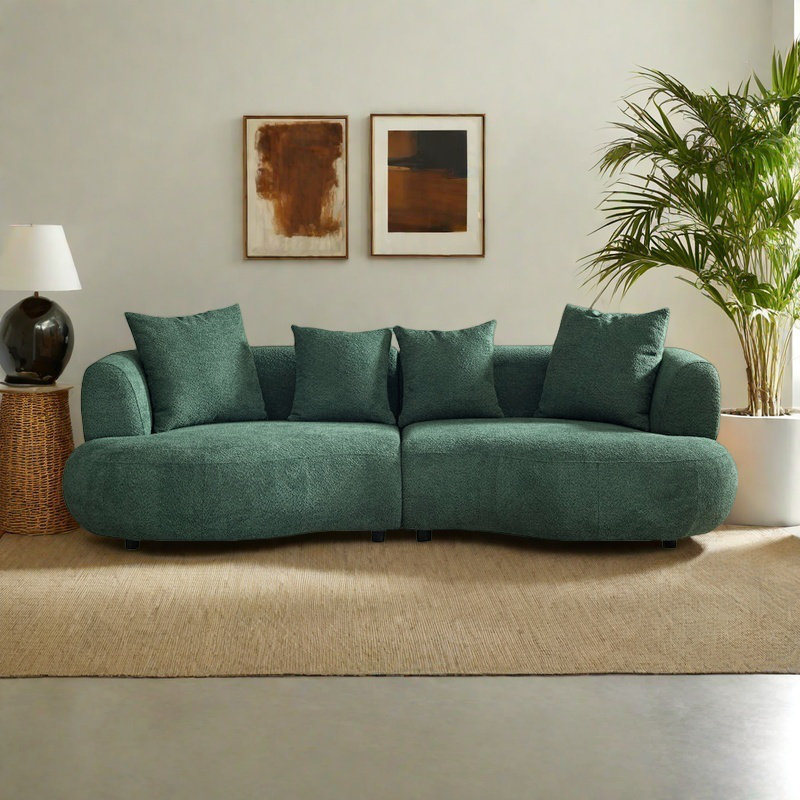 Axis Living Minimalist Modern Minimalist Straight Curved Sofa - Wayfair ...