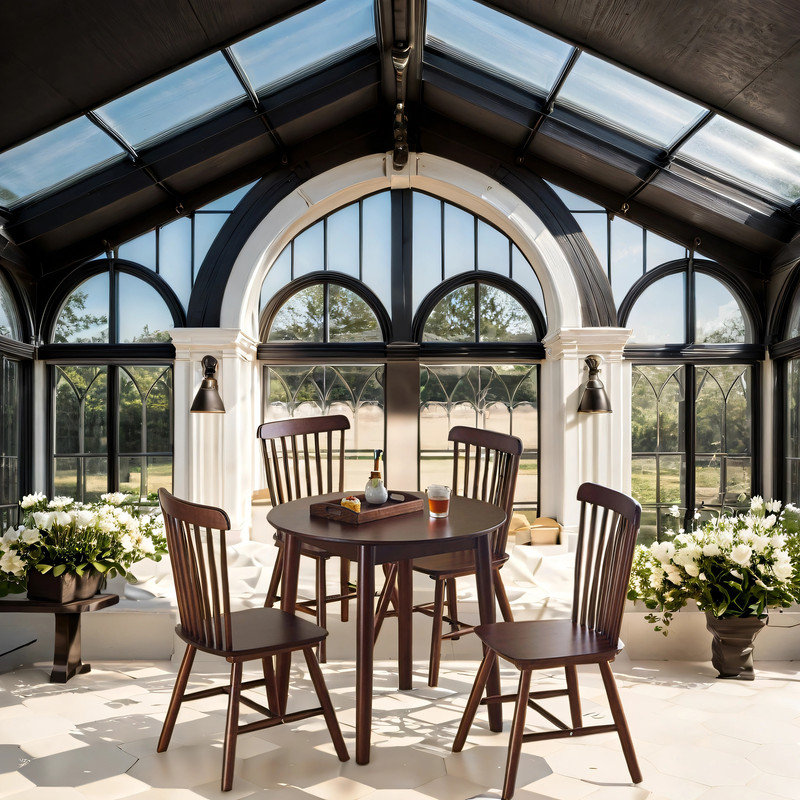 George Oliver Mid-Century Modern Round Dining Table, Small Kitchen ...