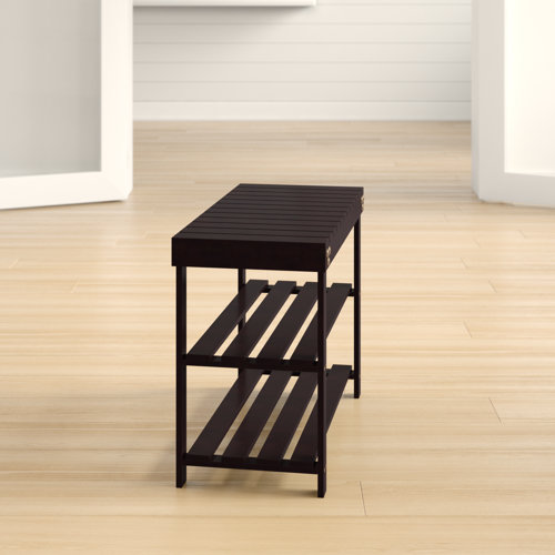 Rebrilliant 6 Pair Stackable Solid Wood Shoe Rack & Reviews | Wayfair