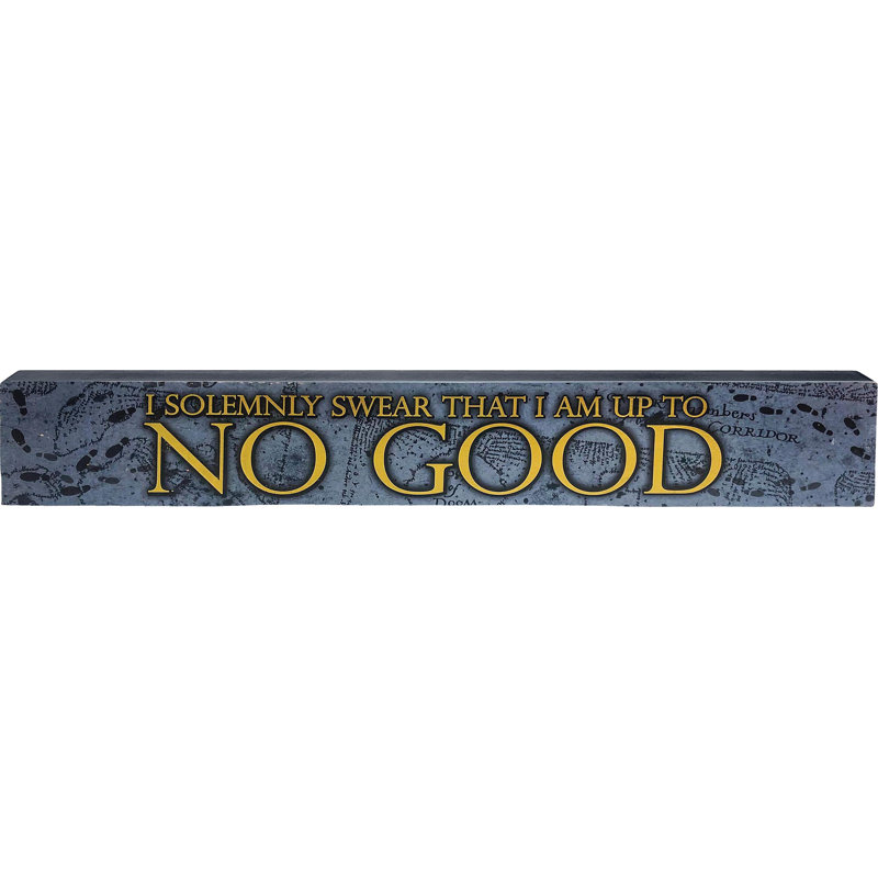 Spoontiques Solemnly Swear Long Wood Sign | Wayfair