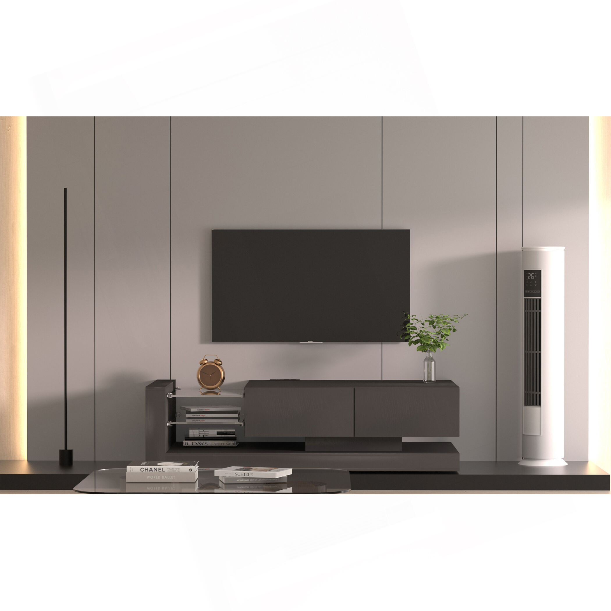 Wrought Studio™ TV Console with Storage Cabinets, Full RGB Color 31 ...