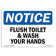SignMission Flush Toilet and Wash Your Hands Sign | Wayfair