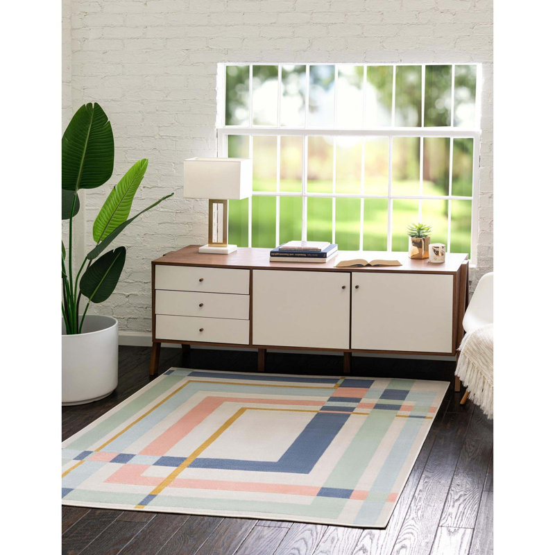 Ebern Designs Arean Performance Beige Rug | Wayfair