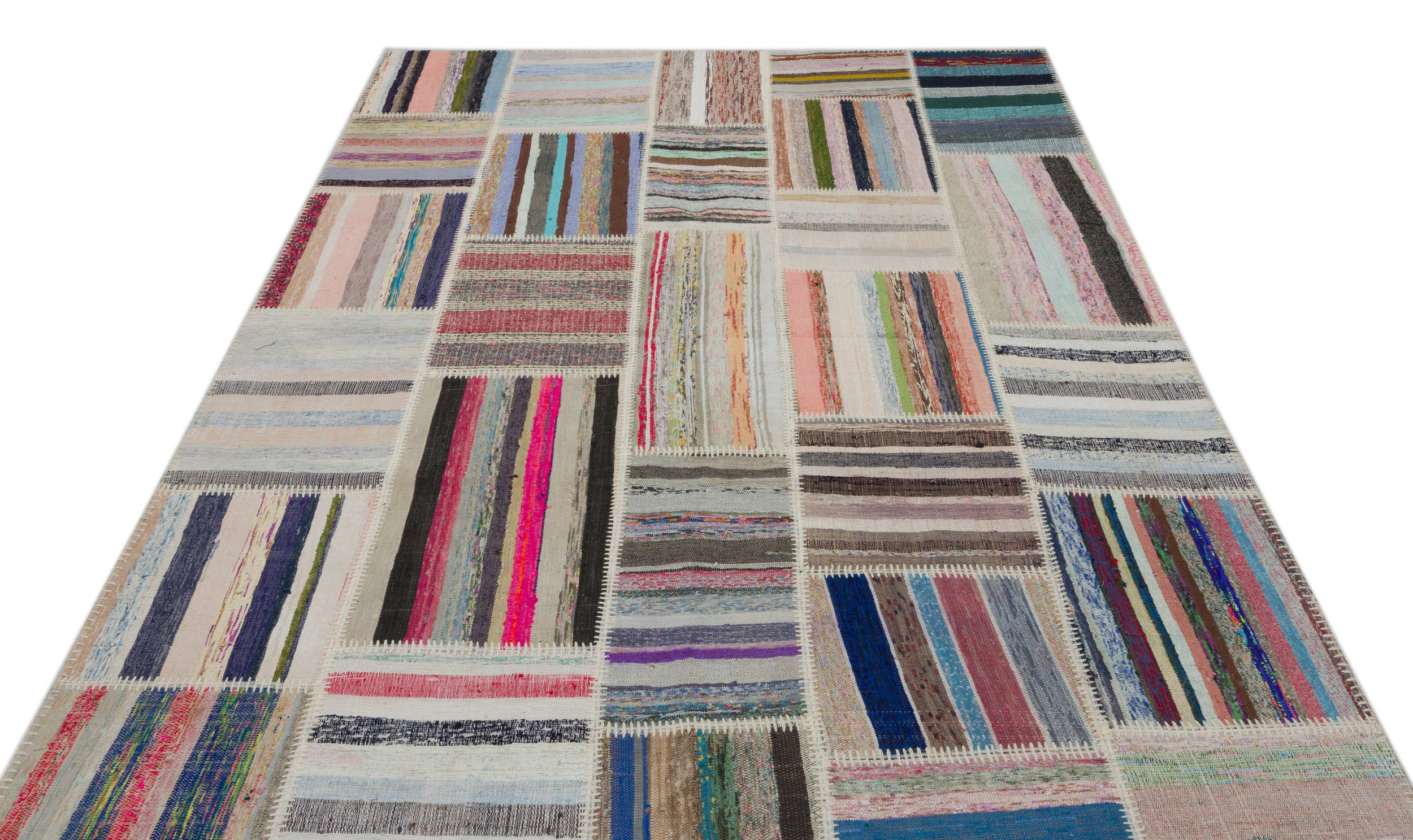 Bungalow Rose Pettitt Teselya Beige Striped Wool Handmade Area Rug ...