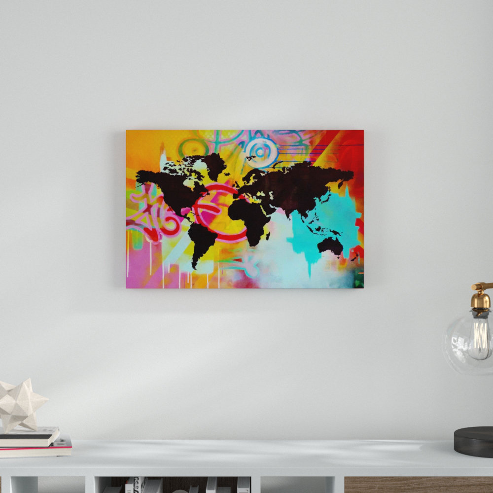 Ivy Bronx 'World' Acrylic Painting Print on Canvas - Wayfair Canada