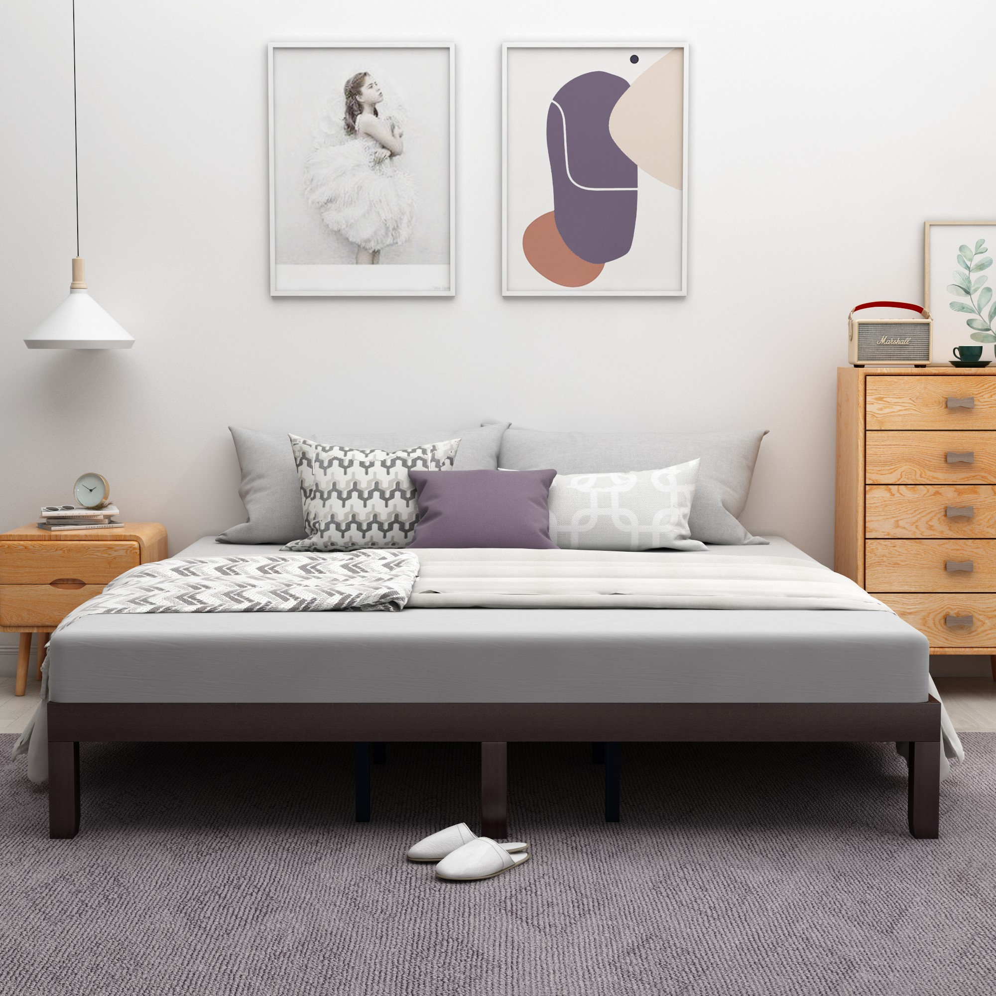 Latitude Run® King Size Solid Wood Platform Bed | Wayfair