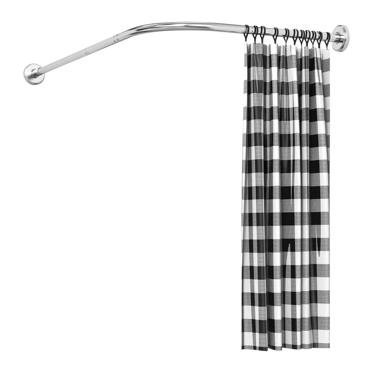 iMounTEK 47.24" L-Shaped Wall Shower Curtain Rod | Wayfair