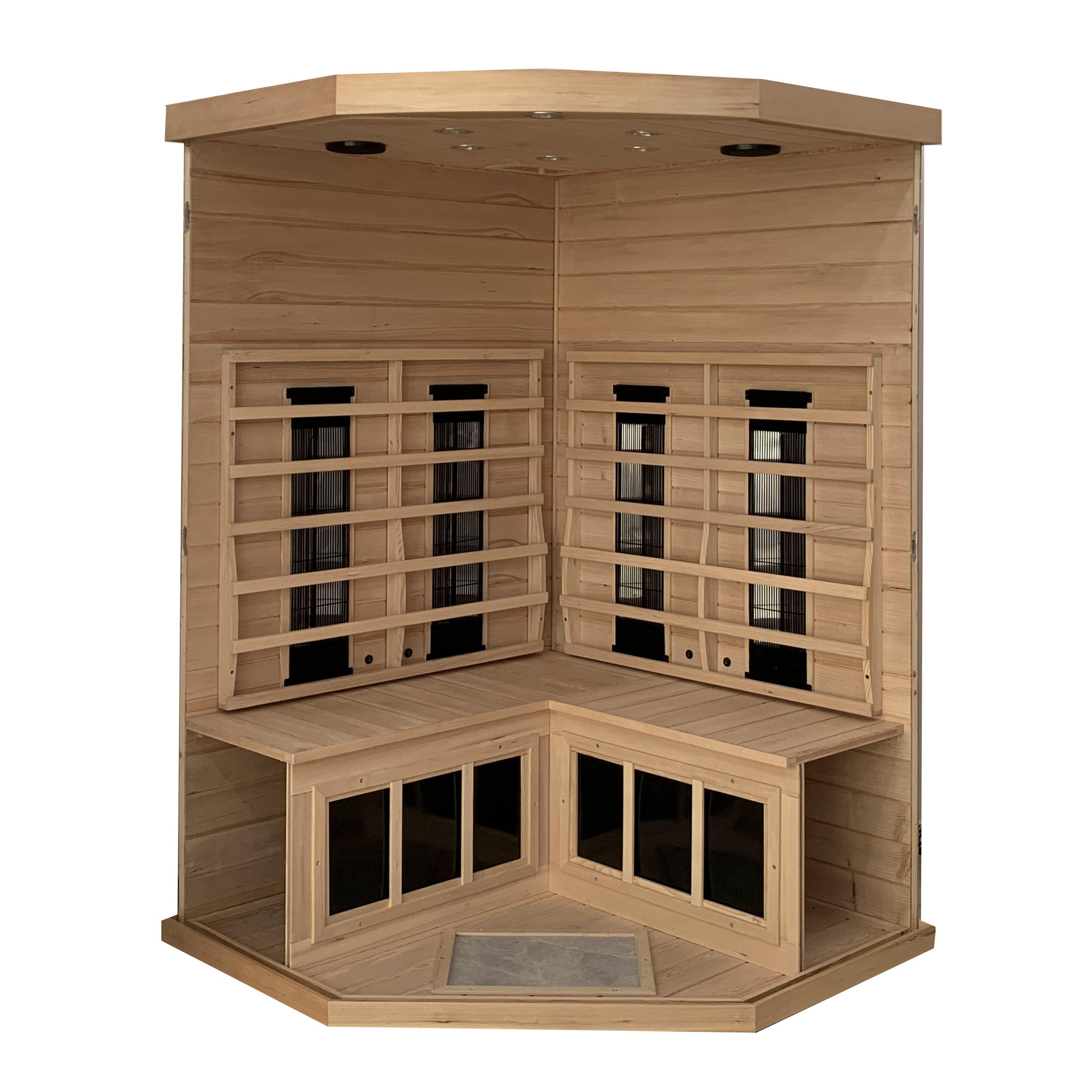 Home Decor Hemlock Pentagonal Double Opening Glass Sauna Room | Wayfair