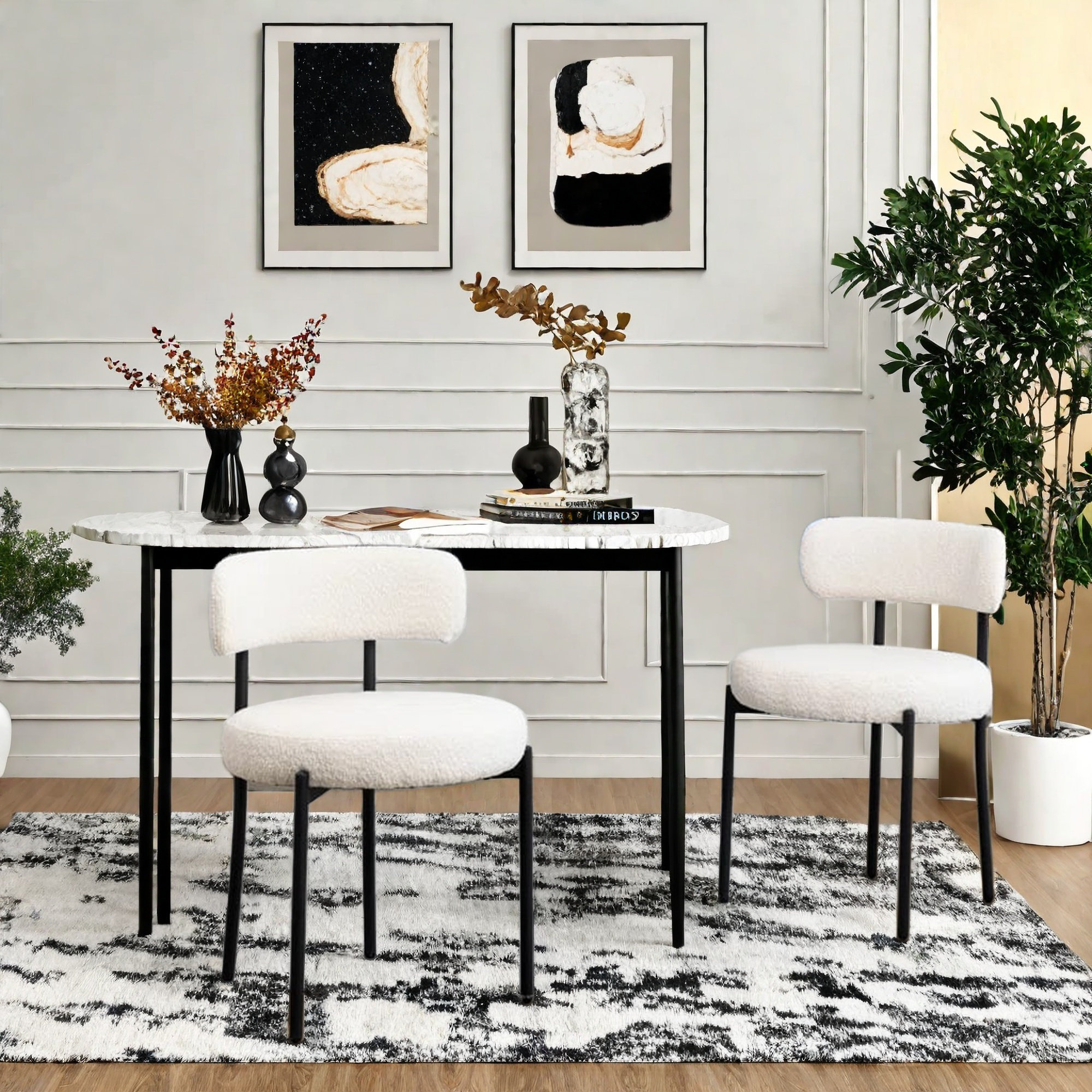 Latitude Run® Lietz Modern Accent Chair, Upholstered Dining Chairs ...