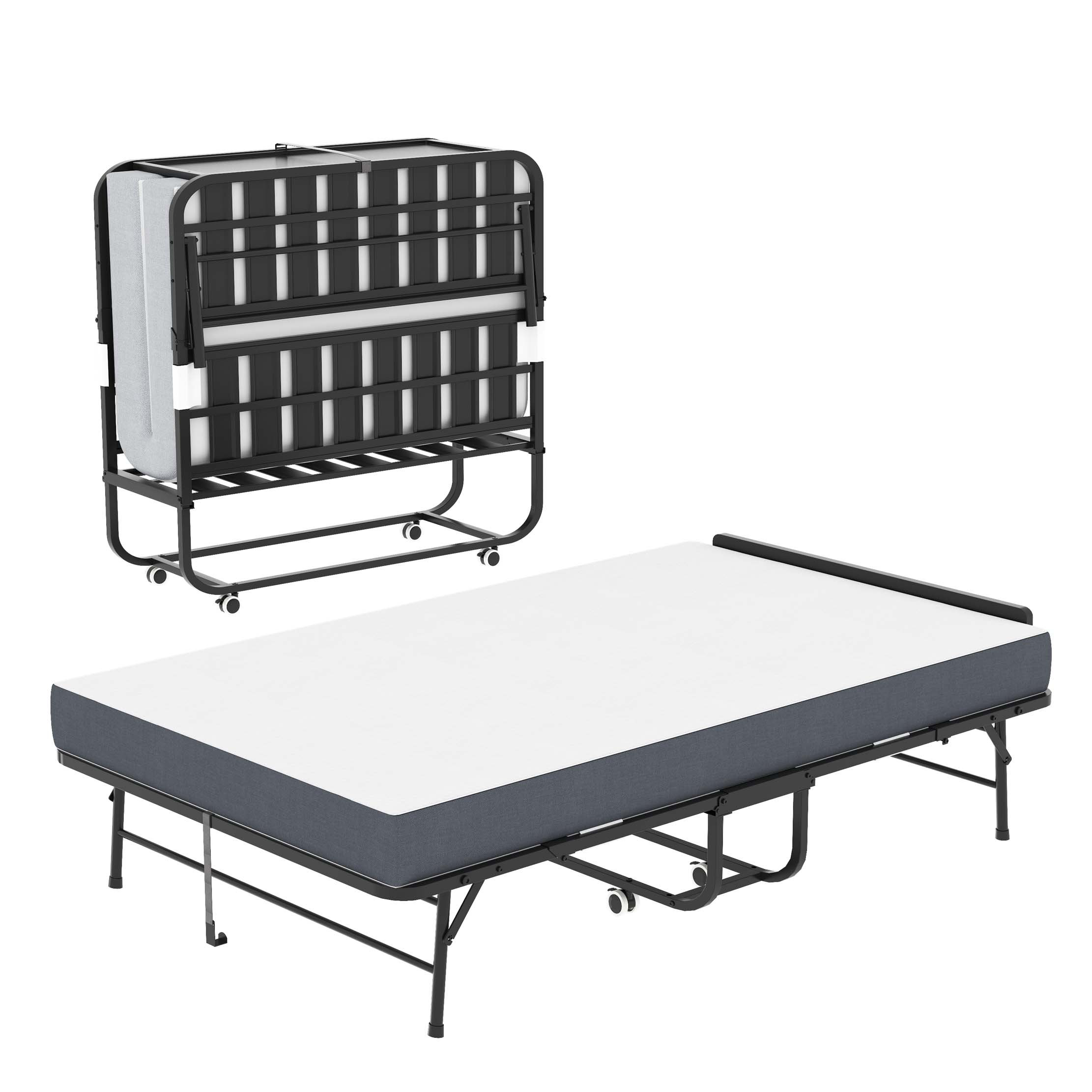 Trent Austin Design® Wide Folding Bed with Adjustable Headboard, Extra ...