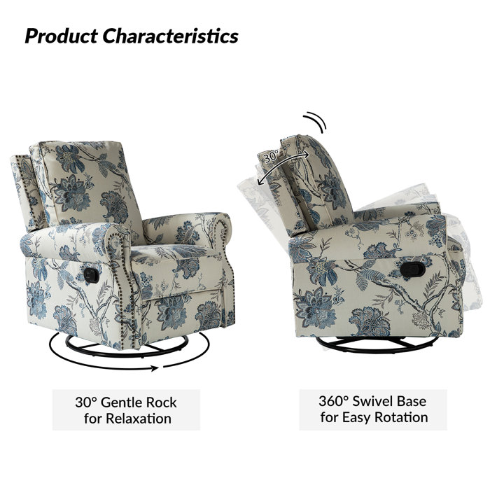 Lark Manor Antasia 34'' W Rocking Swivel Nursery Recliner & Reviews ...