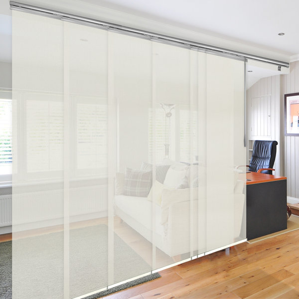 Rod Desyne Dappled Ash 7-Panel Single Rail Panel Track Extendable 110 ...