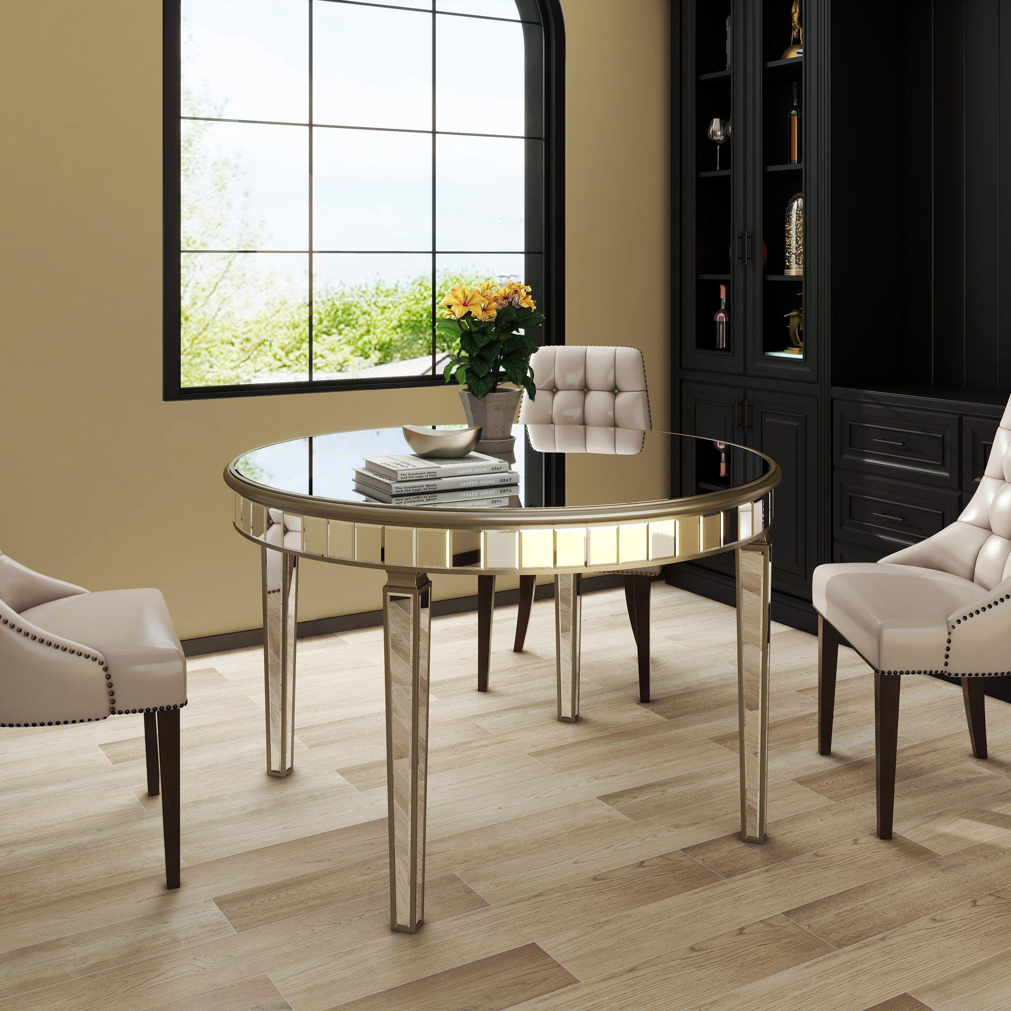 House of Hampton® Modern Minimalist Design Round Table | Wayfair