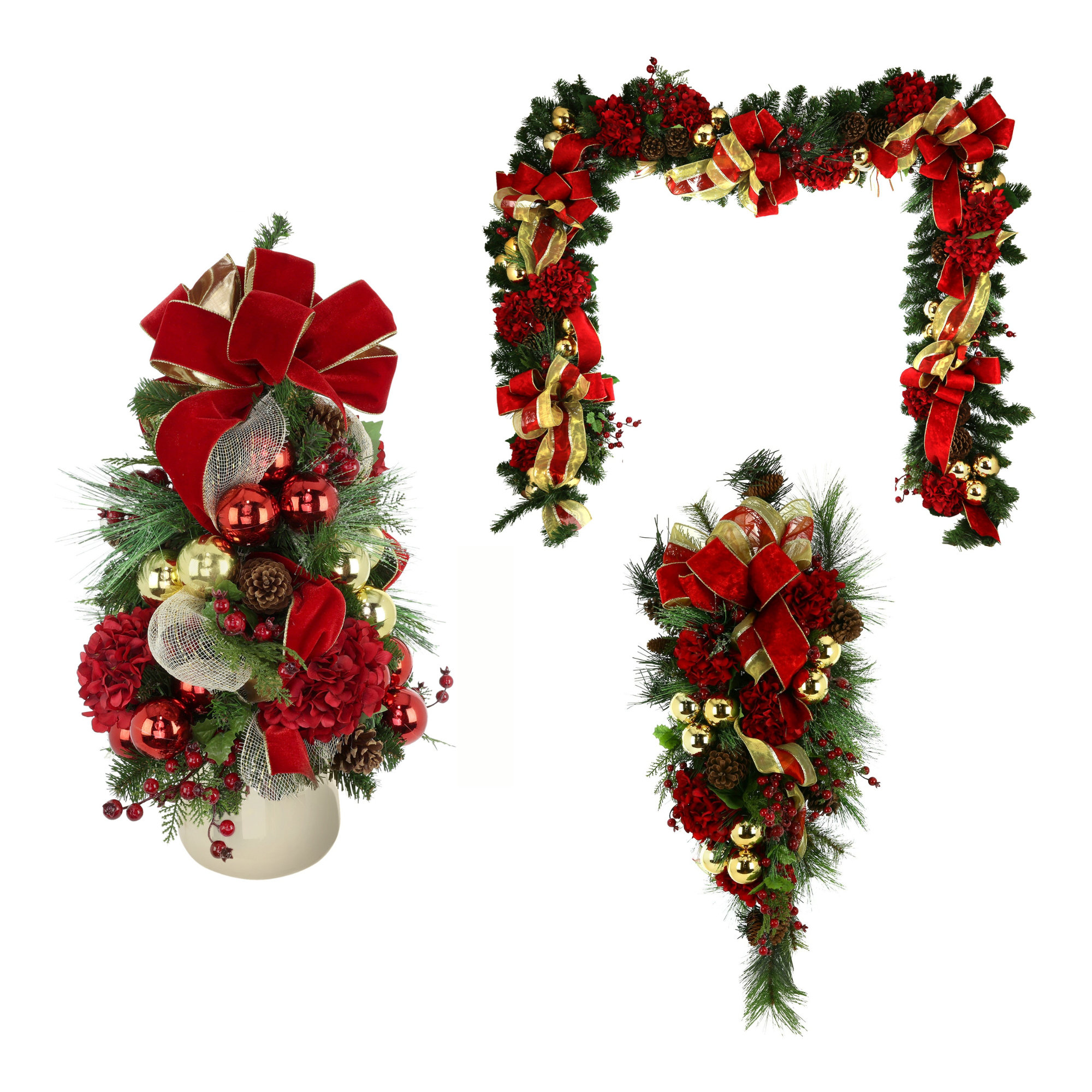 Creative Displays, Inc. 9' Enchanting Holidays Garland & Swag | Wayfair