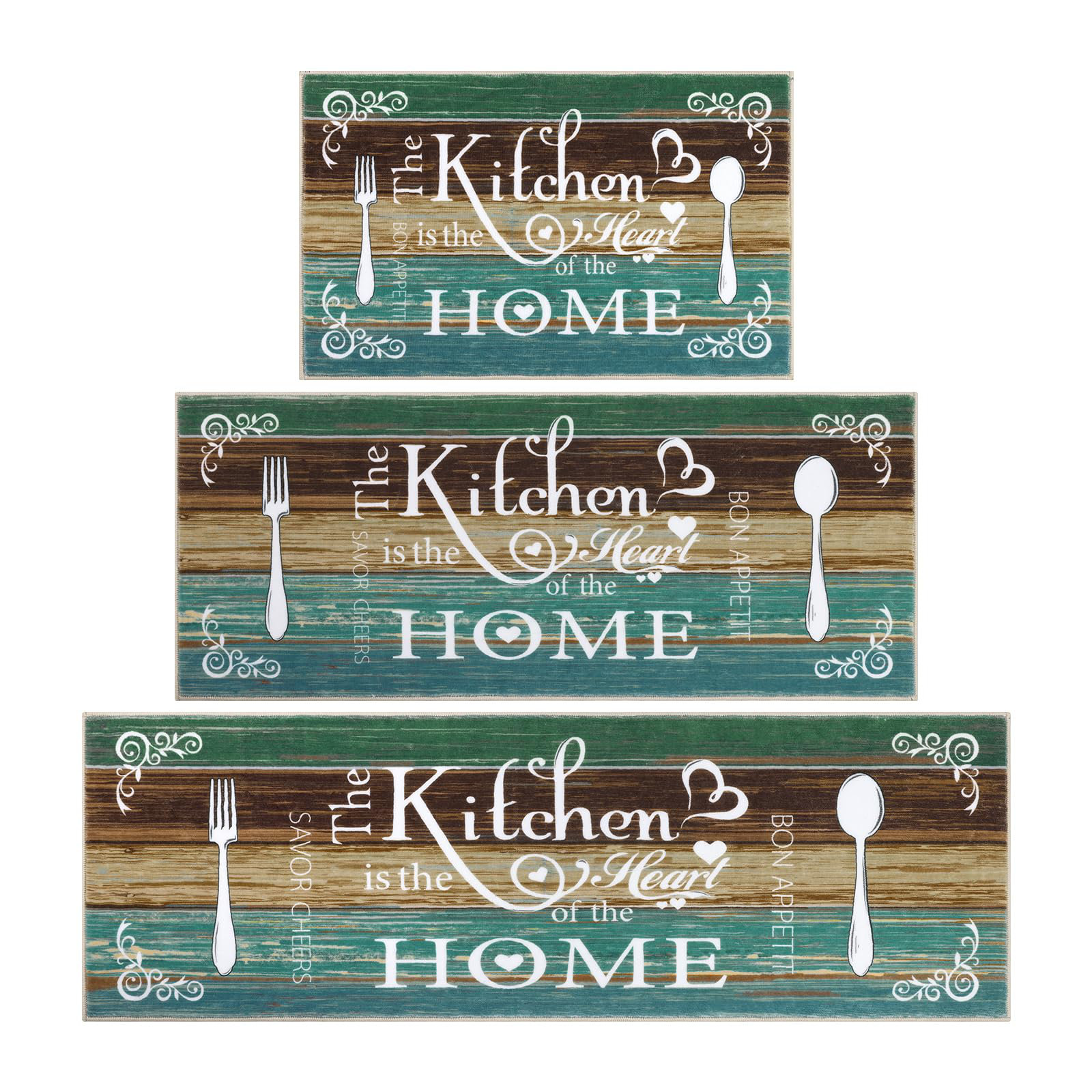 Trinx Boho Soft Kitchen Mats 3 Pieces | Wayfair